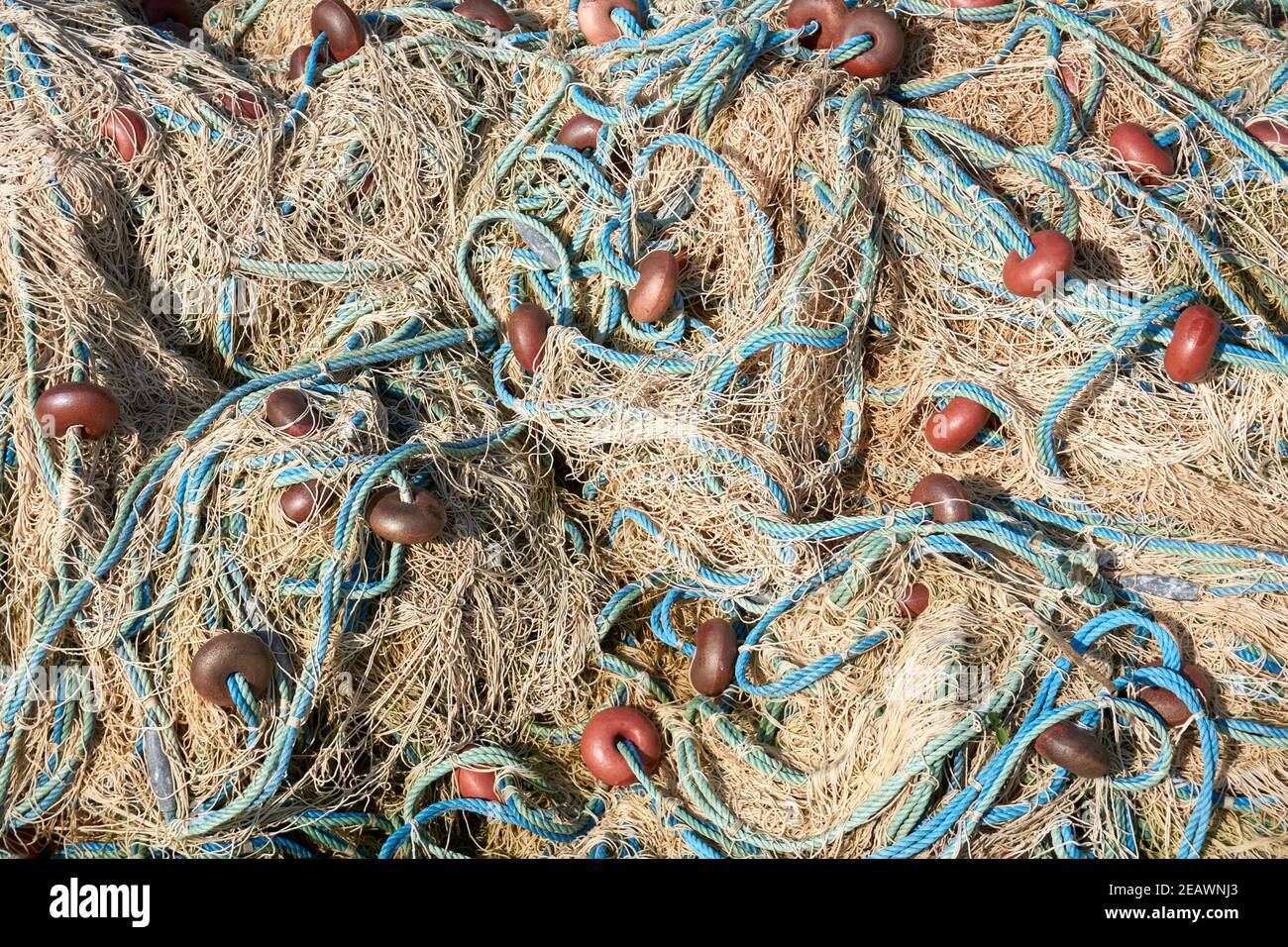 Fishing net in near plan Stock Photo - Alamy