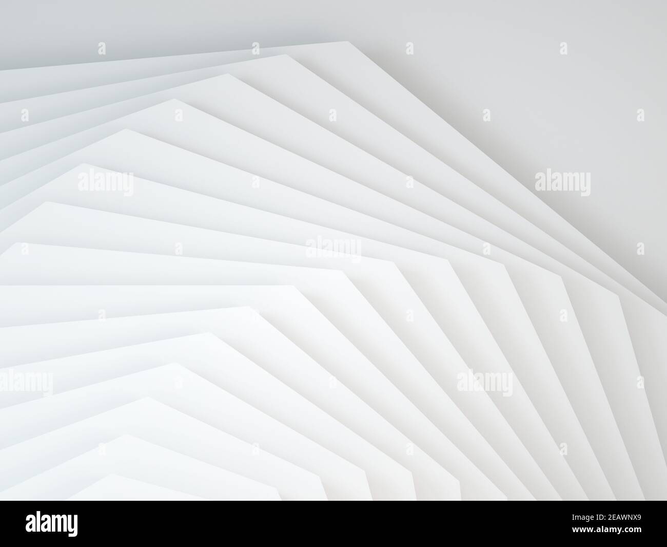 Abstract parametric background pattern, white geometric installation ...