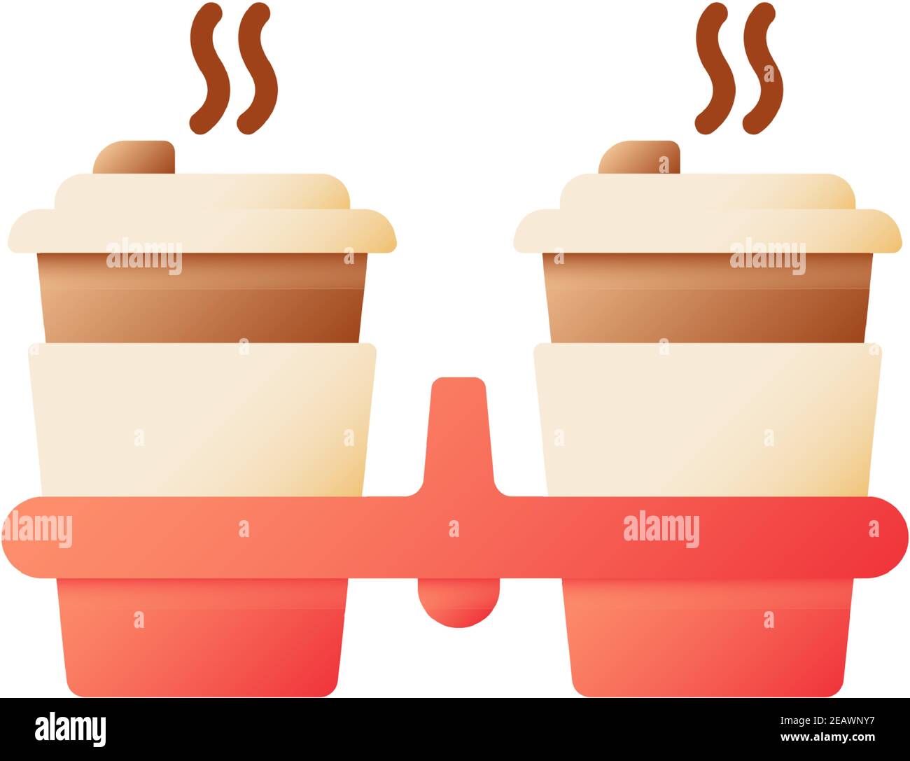 Hot coffee to go vector flat color icon Stock Vector Image & Art - Alamy