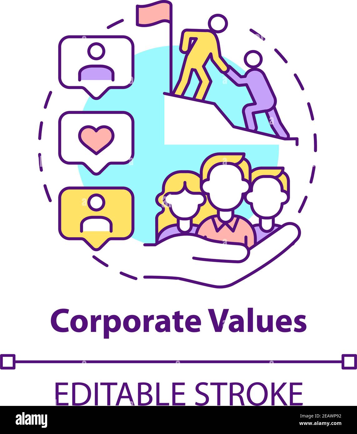 Corporate values concept icon Stock Vector Image & Art - Alamy