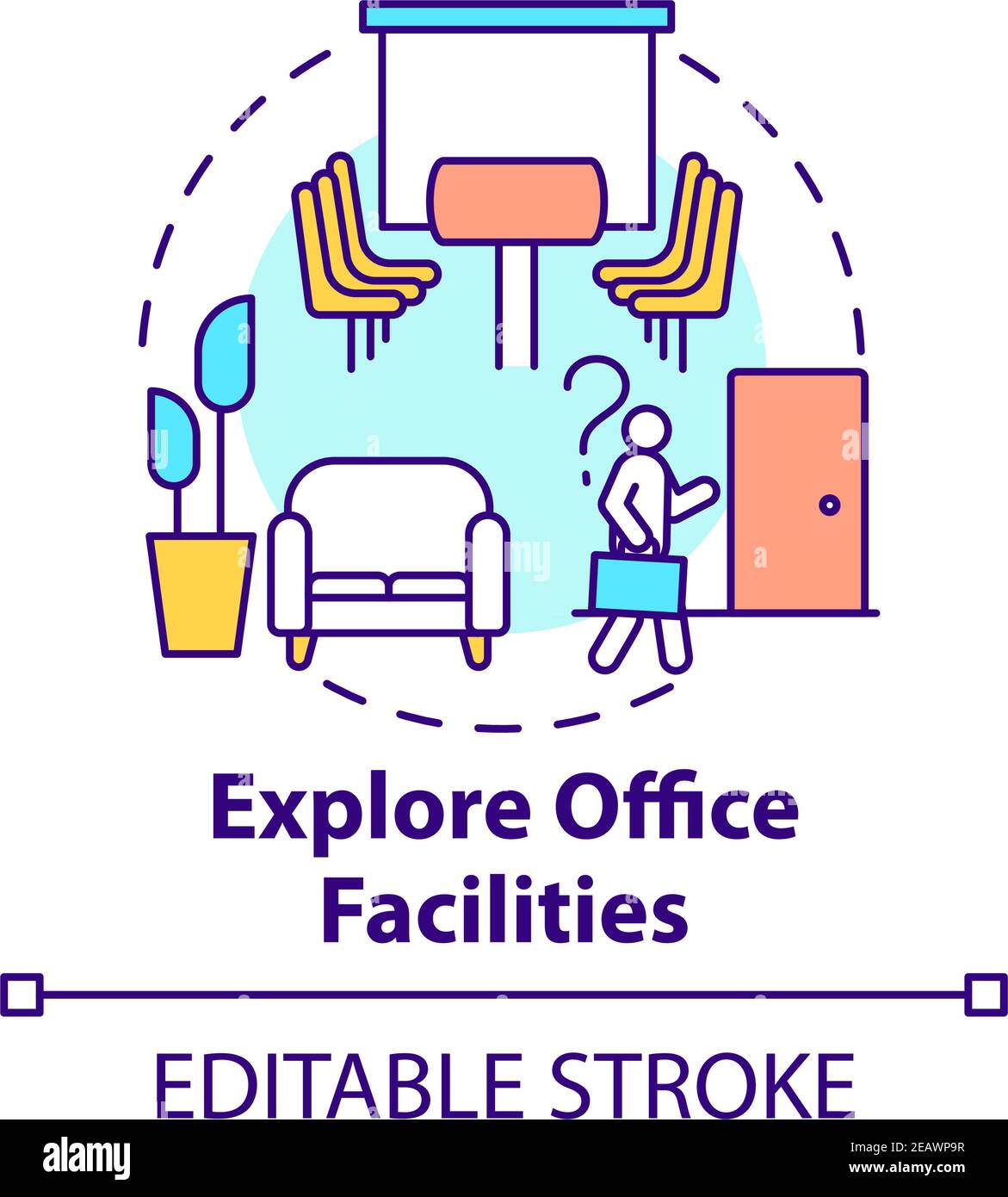 Explore office facilities concept icon Stock Vector Image & Art - Alamy