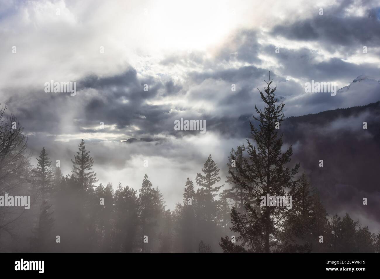 Dramatic Scenic Nature Panoramic View of Canadian Mountain Landscape ...