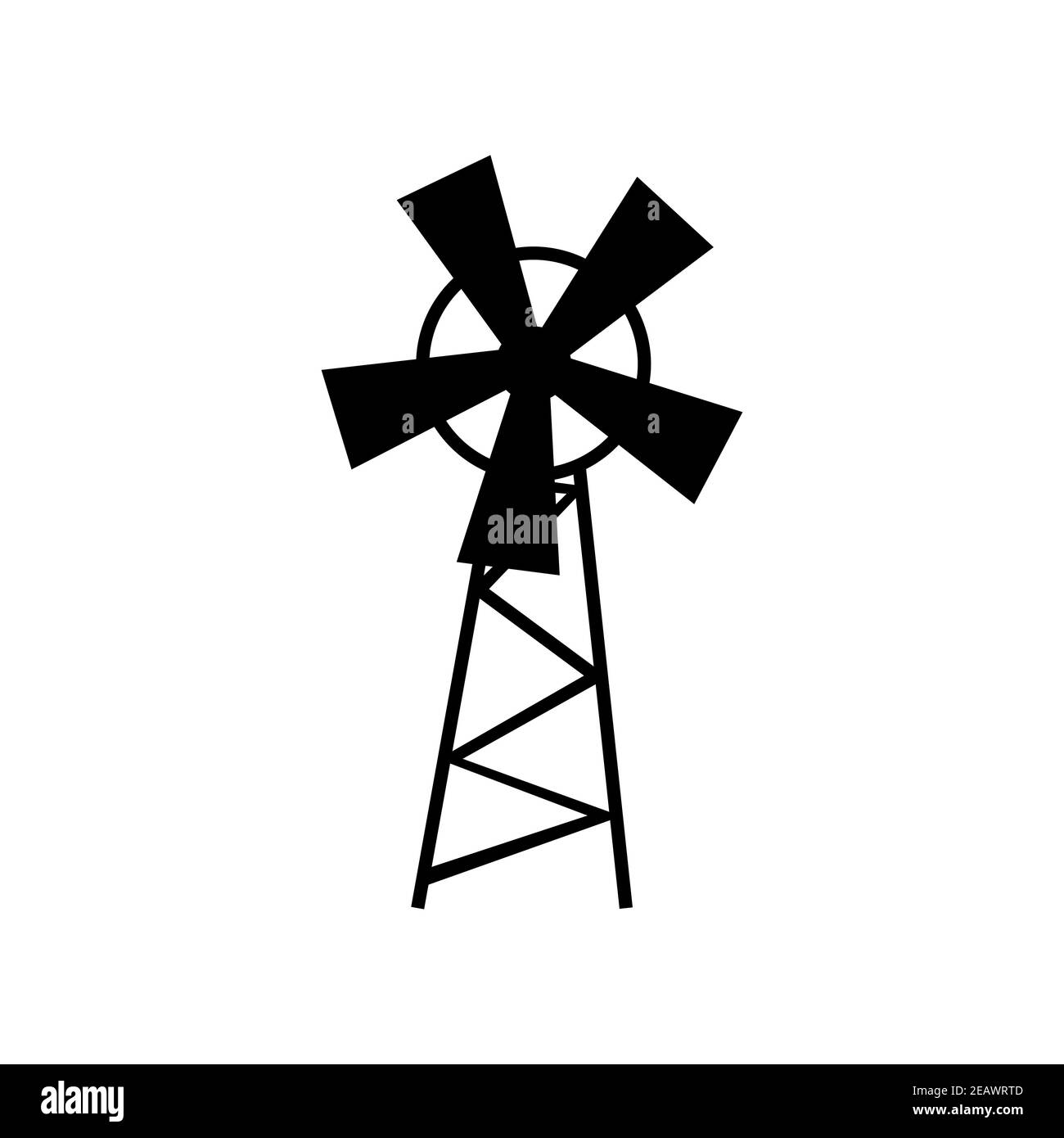 Windmill Icon Vector. Simple flat symbol. Illustration pictogram Stock ...