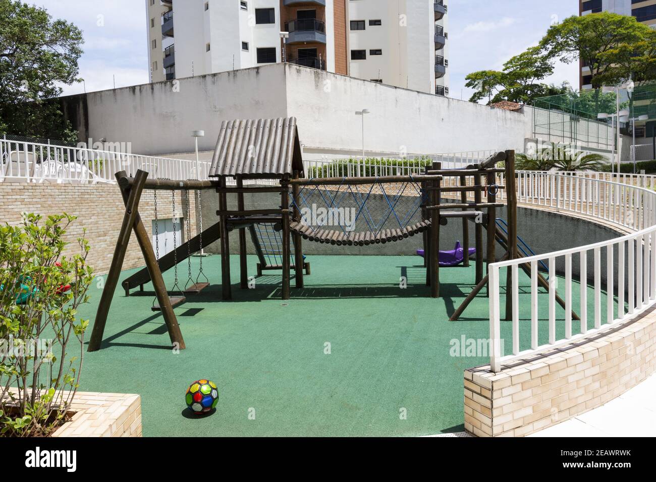 Playground for children during the daytime Stock Photo - Alamy