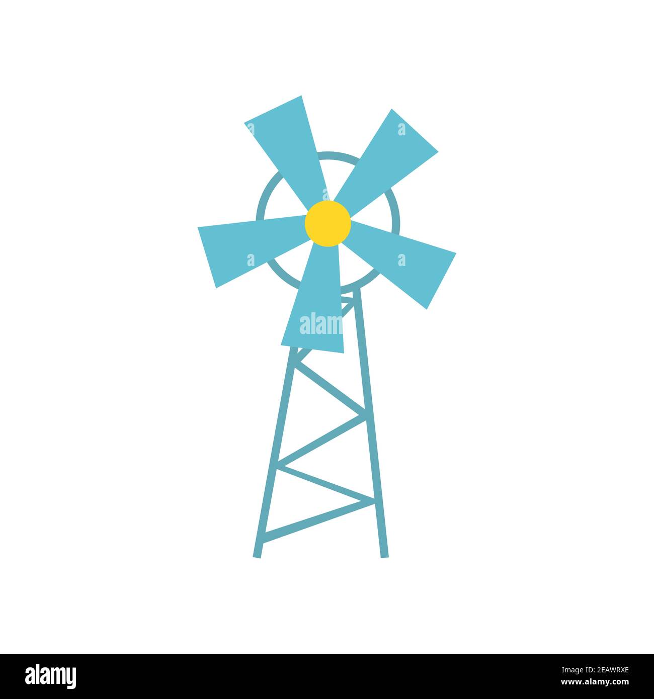 American windmill desert Stock Vector Images - Alamy