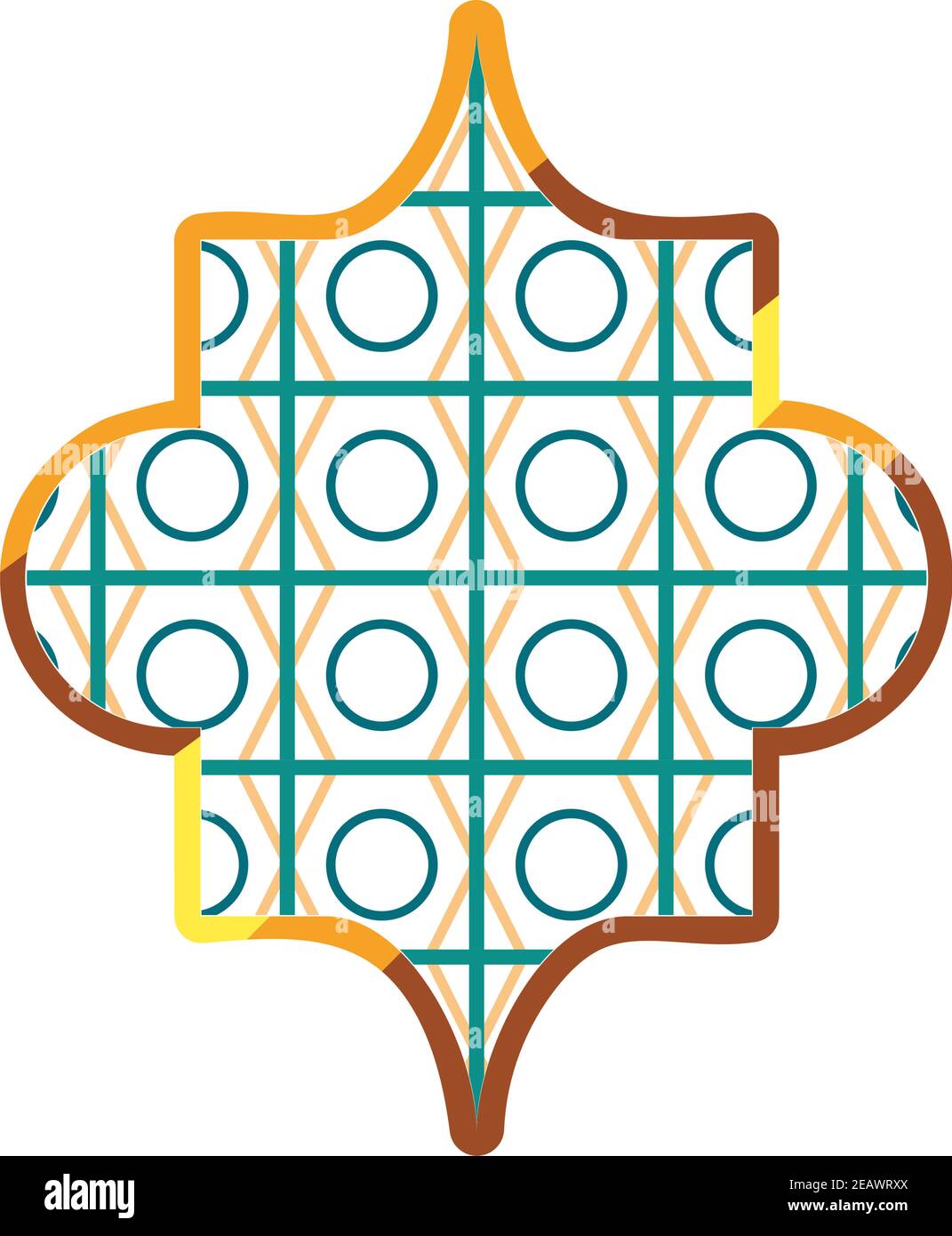 Ramadan circles pattern gold frame design, Islamic muslim religion and ...