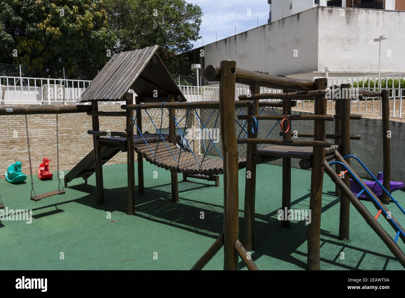 Playground for children during the daytime Stock Photo - Alamy