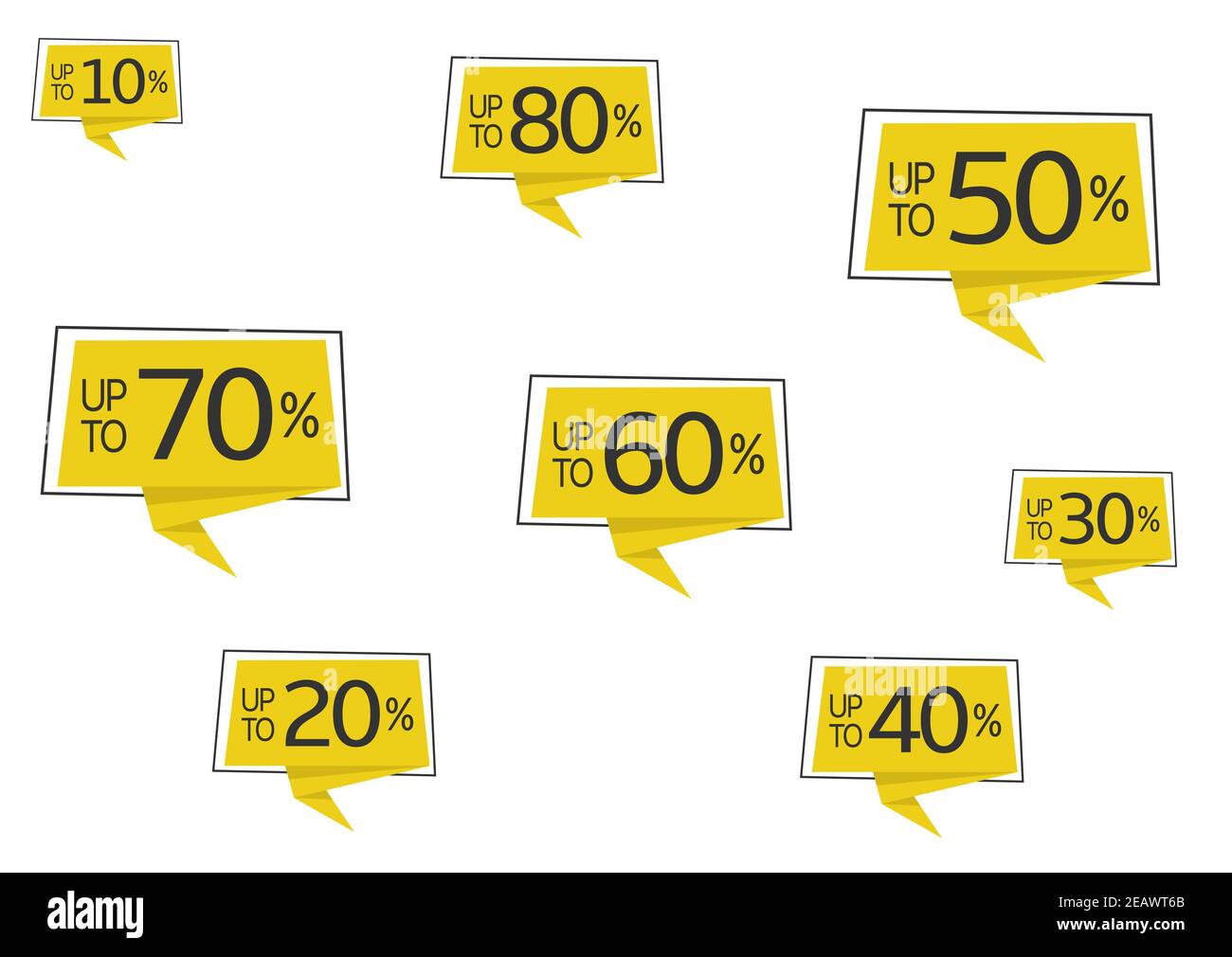 Yellow promo sticker set Stock Vector Image & Art - Alamy