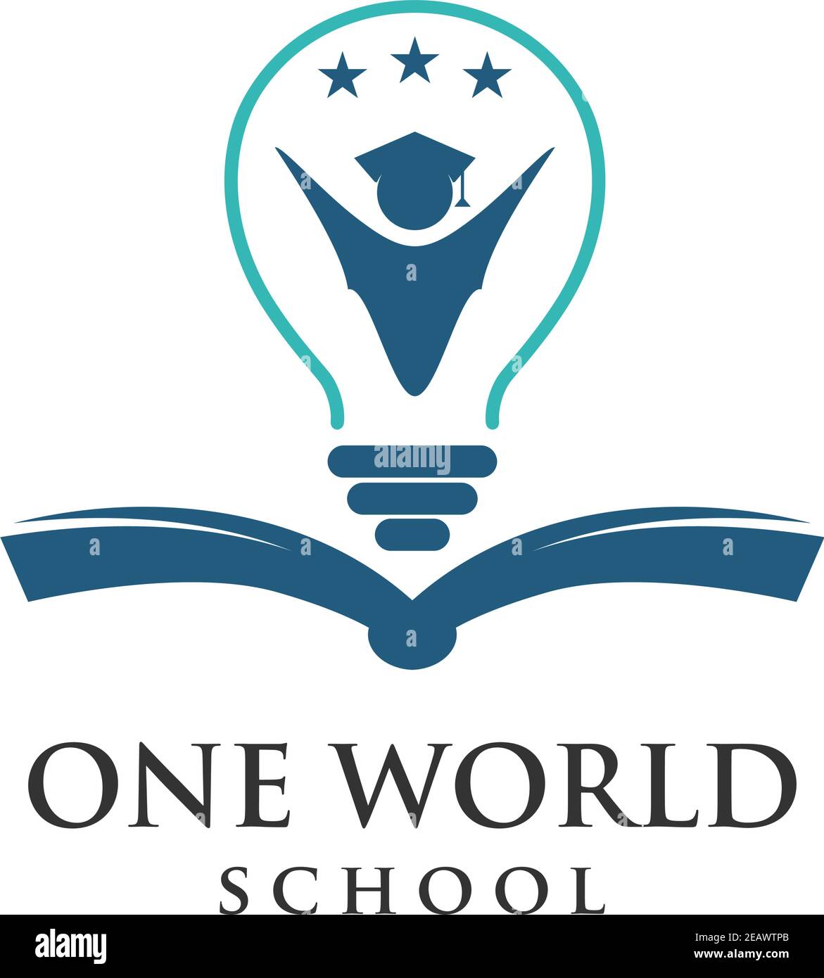 one word school logo your company Stock Vector Image & Art - Alamy