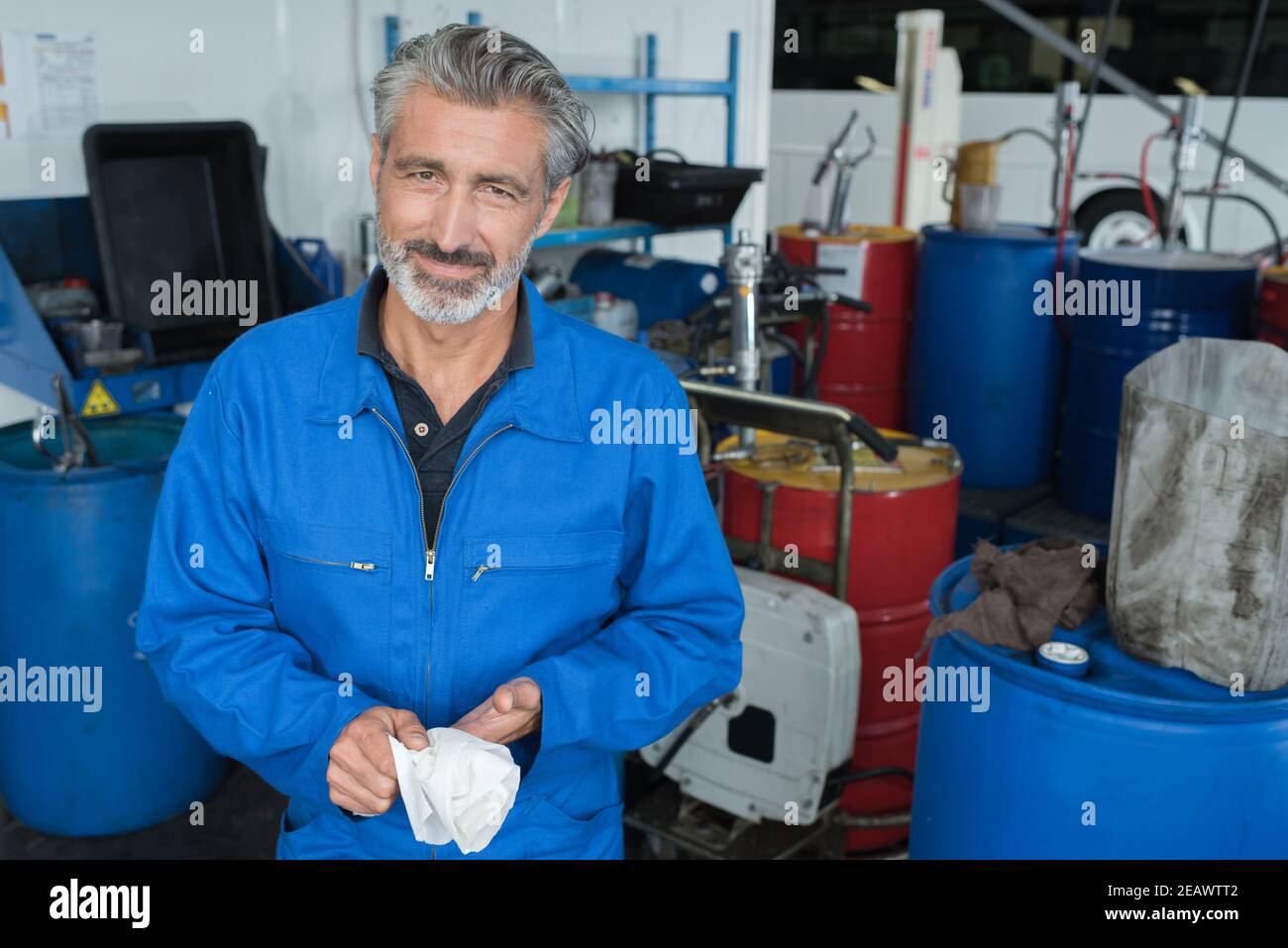 a mechanic in the garage Stock Photo - Alamy