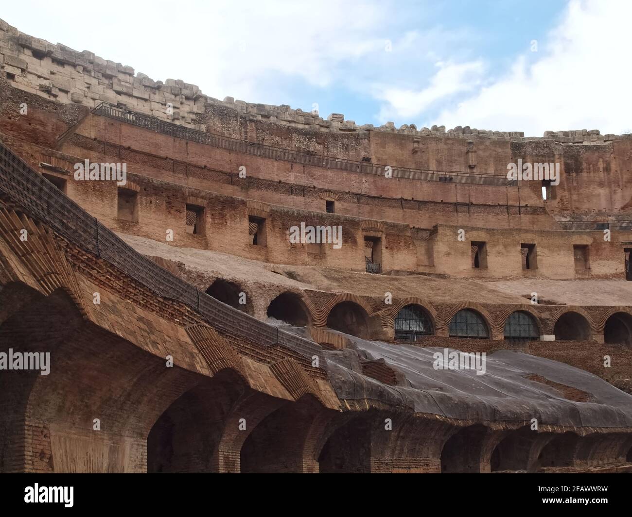 Inside te famous amphitheater Colosseum in rome Stock Photo - Alamy