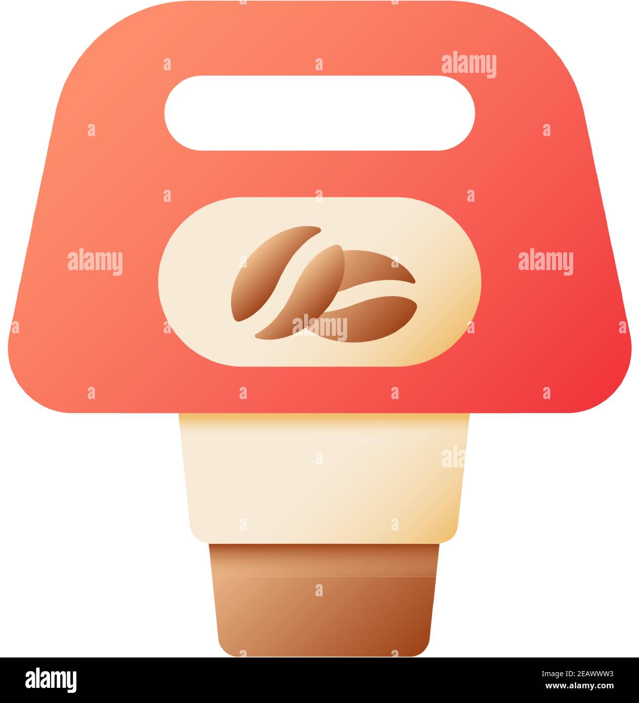 Coffee to go vector flat color icon Stock Vector Image & Art - Alamy