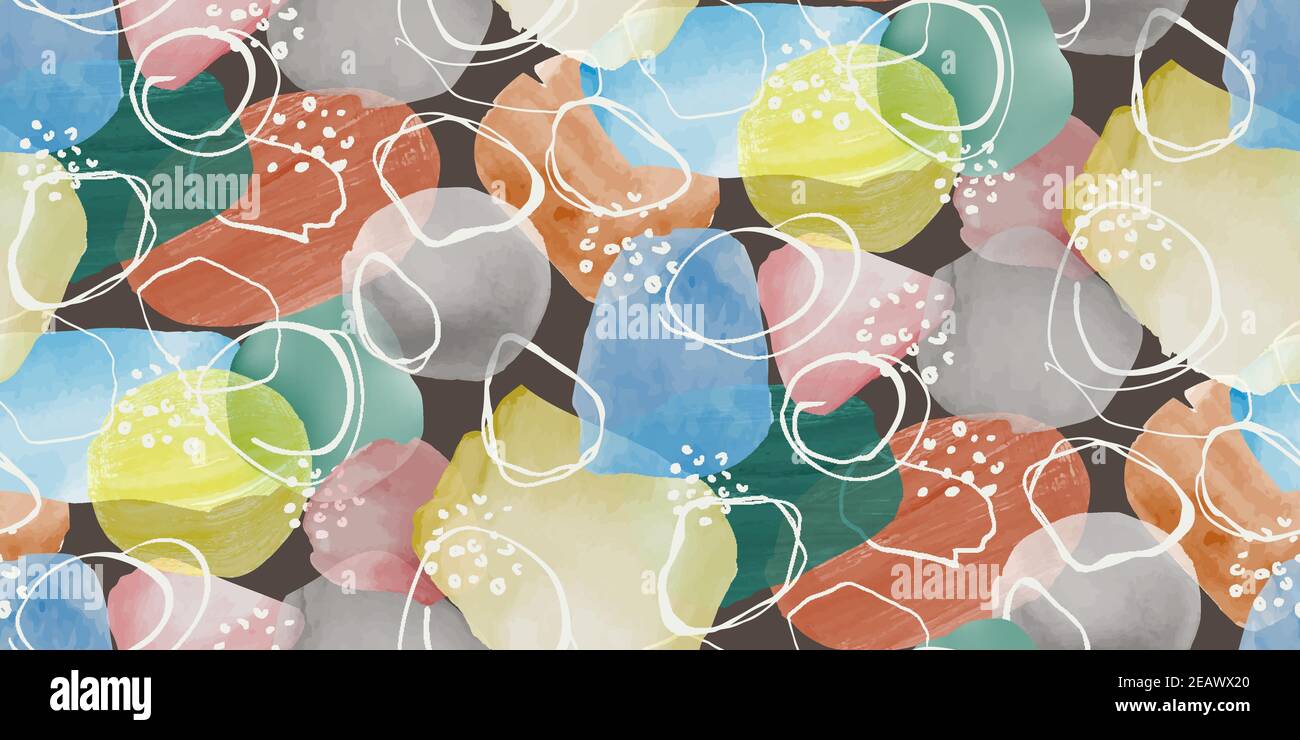 Abstract minimal hand painted seamless pattern Stock Vector Image & Art ...