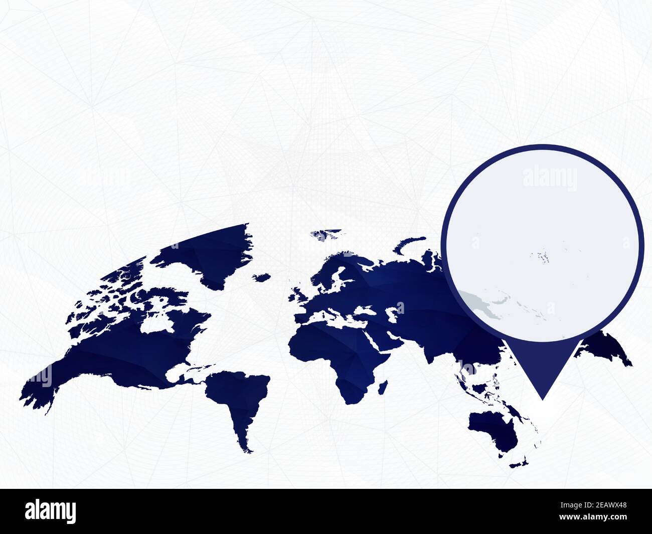 Marshall Islands detailed map highlighted on blue rounded World Map ...