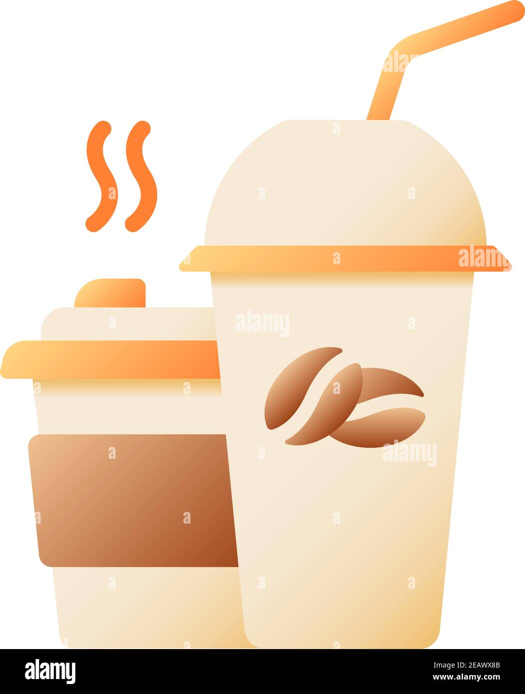 Coffee to go vector flat color icon Stock Vector Image & Art - Alamy