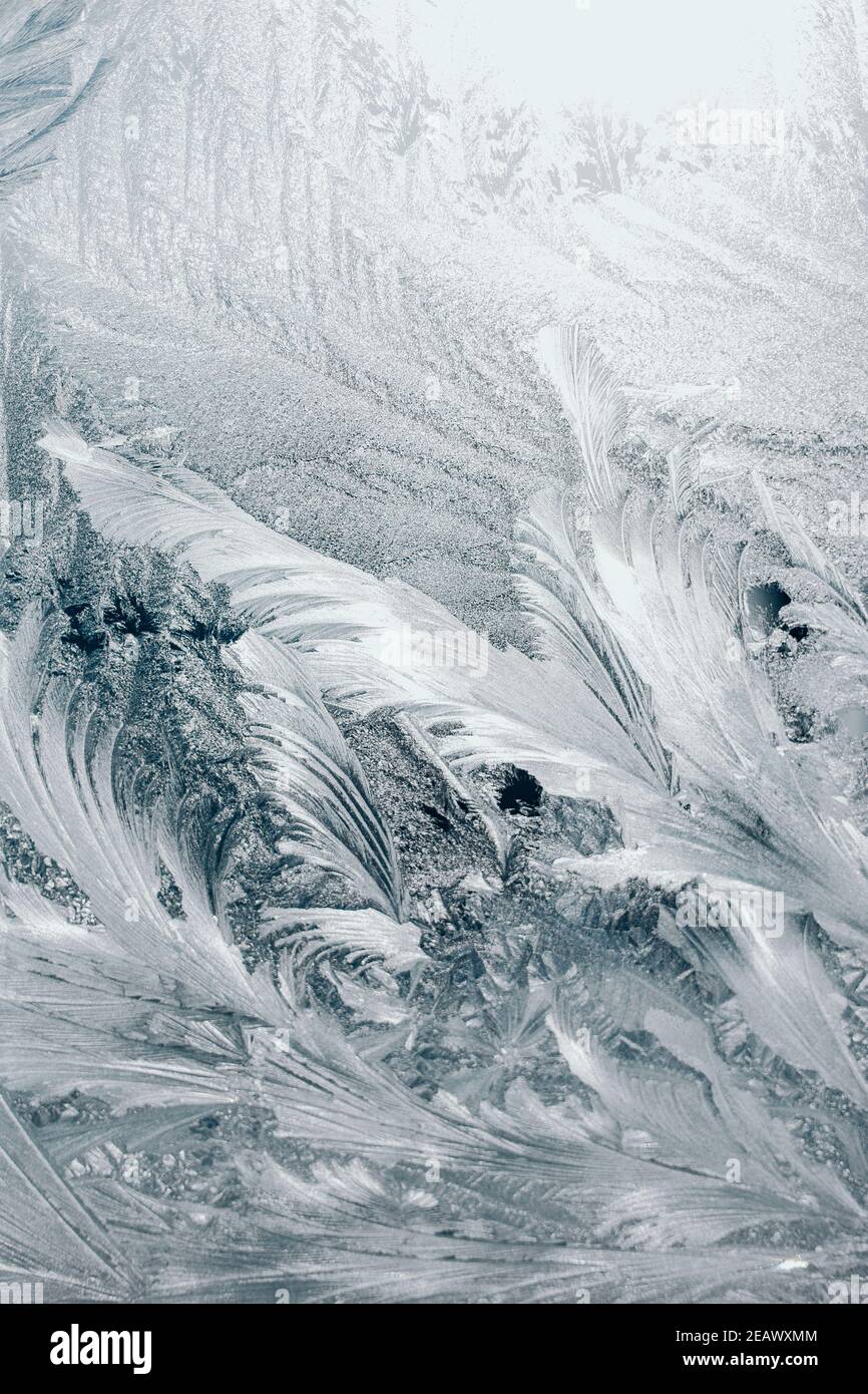 ice texture on the window, white Stock Photo - Alamy