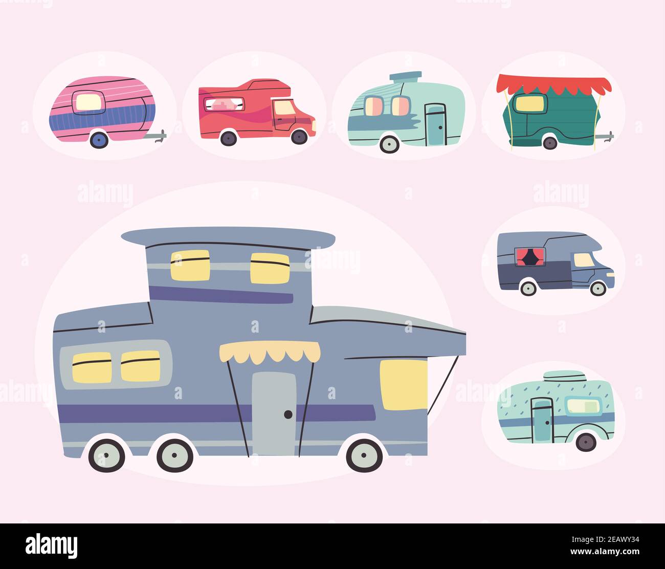 Camper trailers Stock Vector Images - Alamy