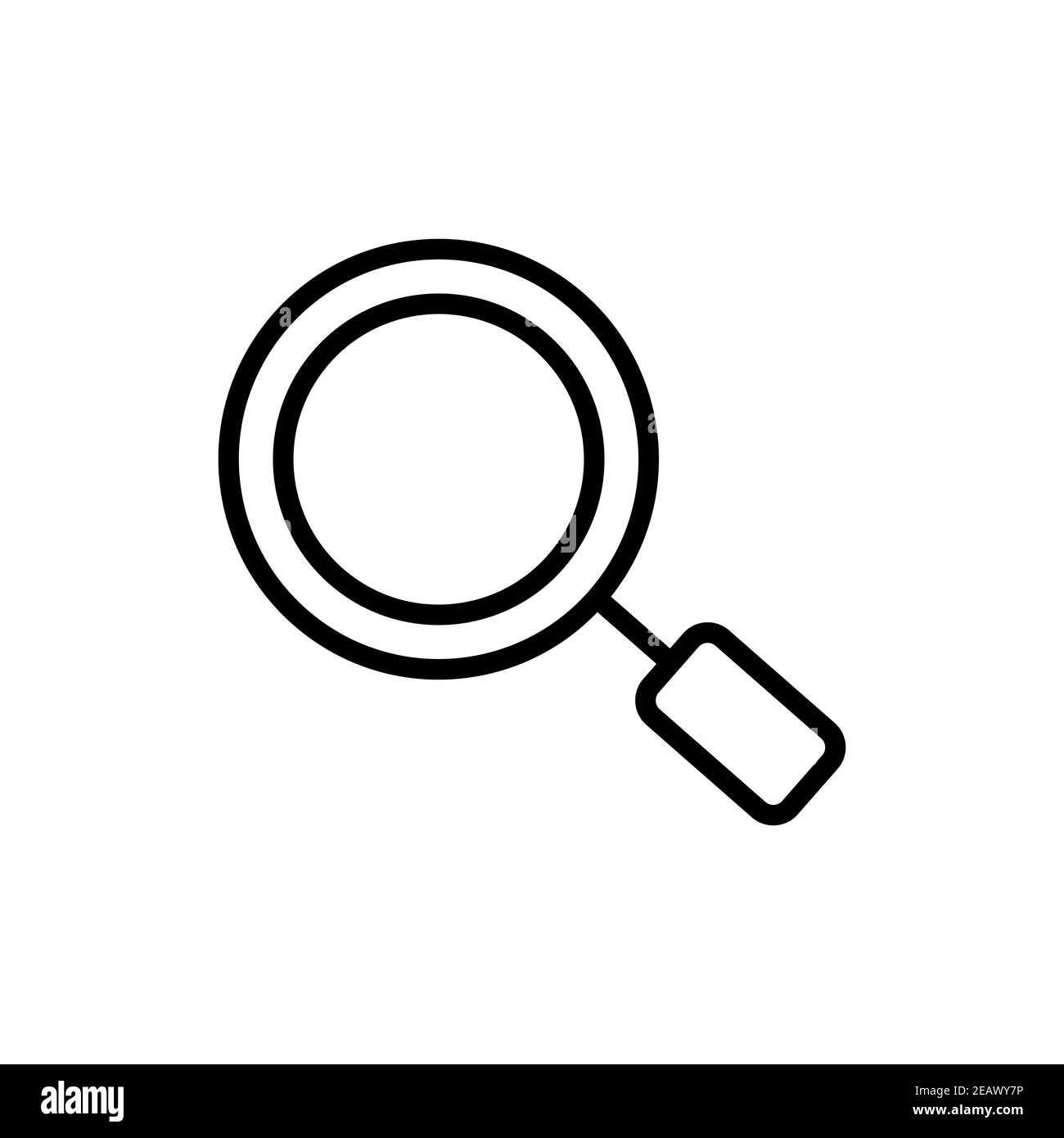 Search magnifier icon. Magnifying glass symbol. Zoom pictogram. E ...