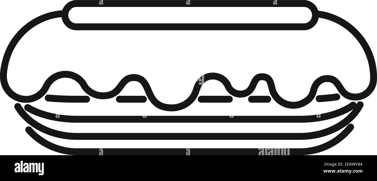 Eclair icon, outline style Stock Vector Image & Art - Alamy