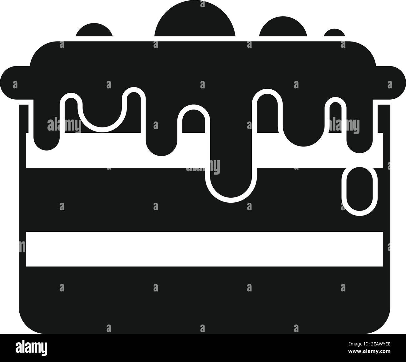 Cup cake icon simple Black and White Stock Photos & Images - Alamy