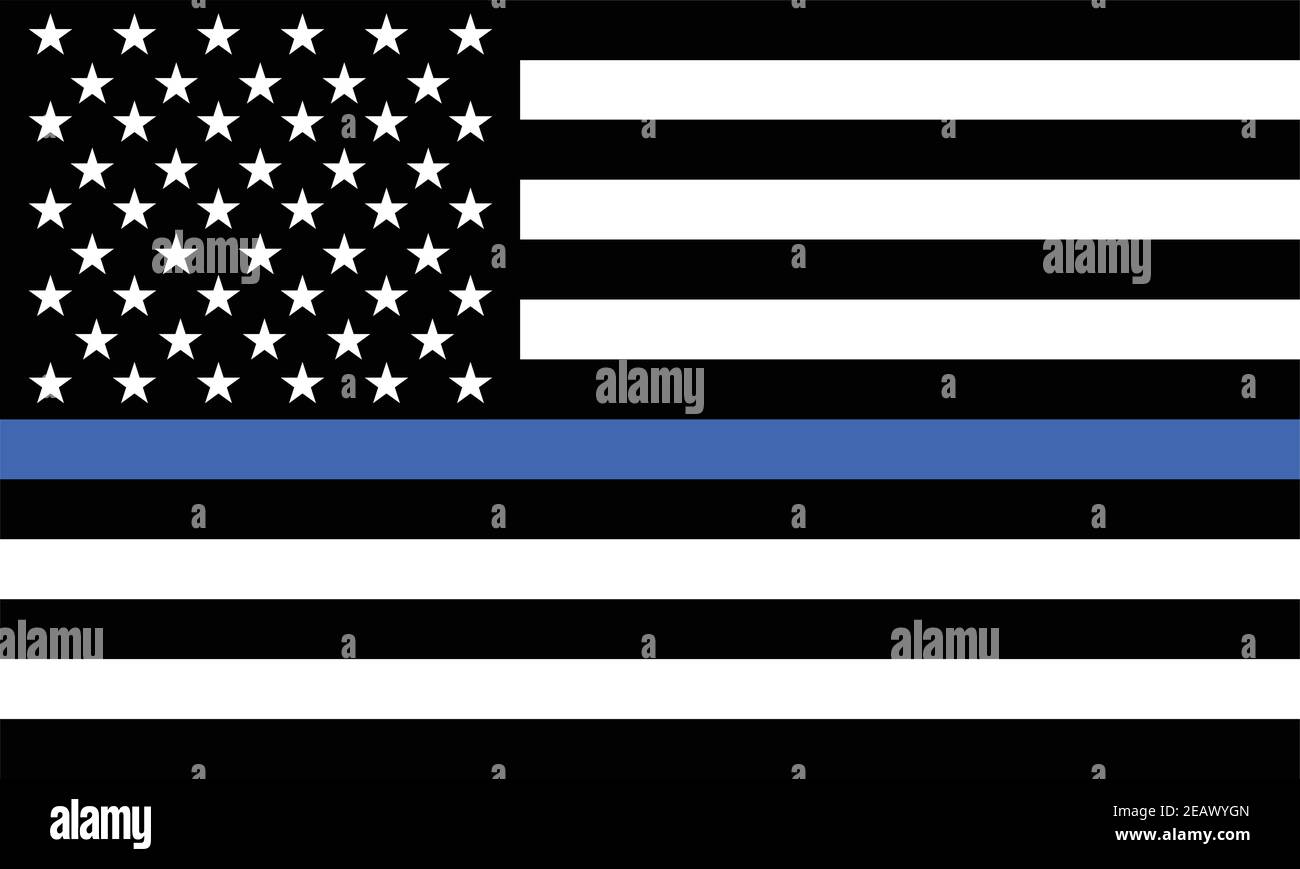 Thin blue line flag hi-res stock photography and images - Alamy