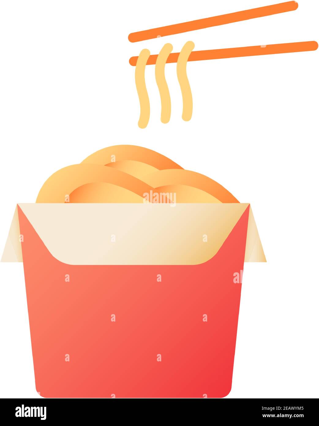 Noodle box vector flat color icon Stock Vector Image & Art - Alamy