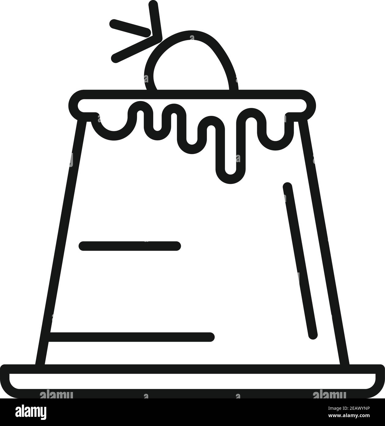 Cream cheesecake icon outline Stock Vector Images - Alamy