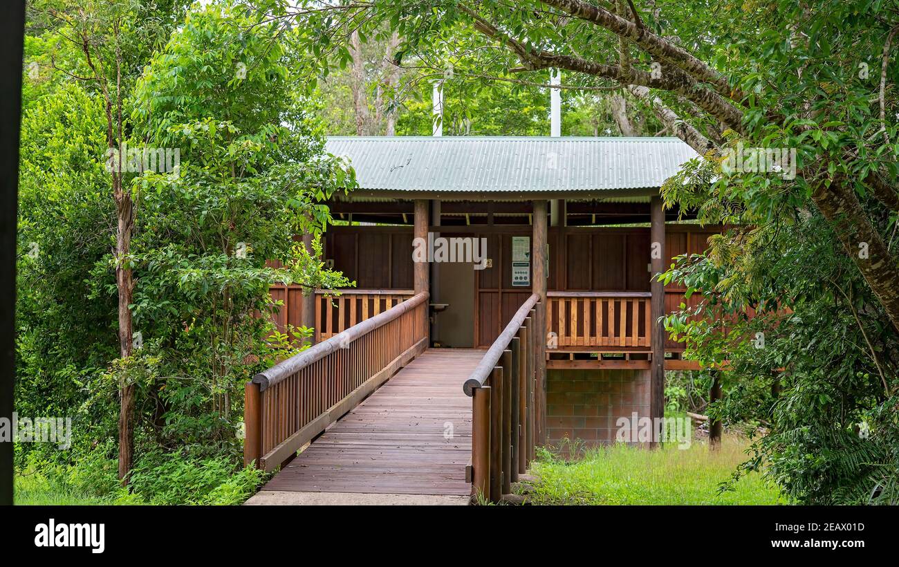 Airlie Beach, Queensland, Australia - February 2021: A compost toilet ...
