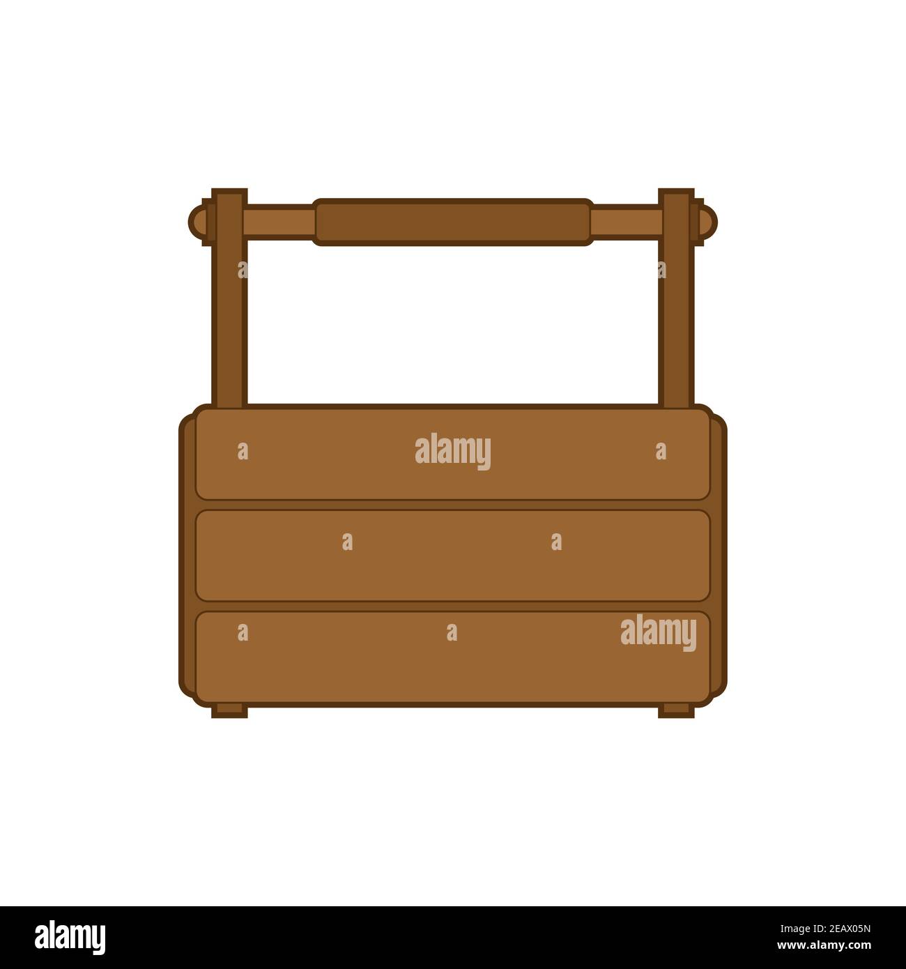 Empty toolbox. wooden tool box. vector illustration Stock Vector Image ...