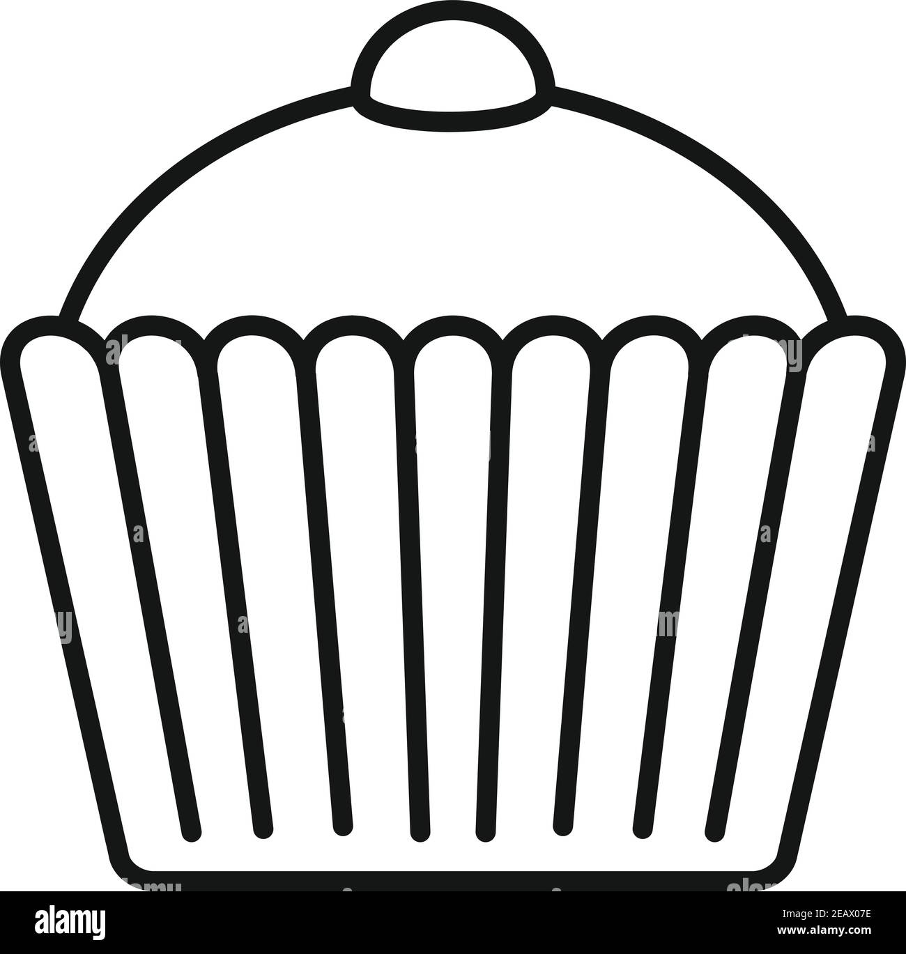 Fresh cupcake icon, outline style Stock Vector Image & Art - Alamy