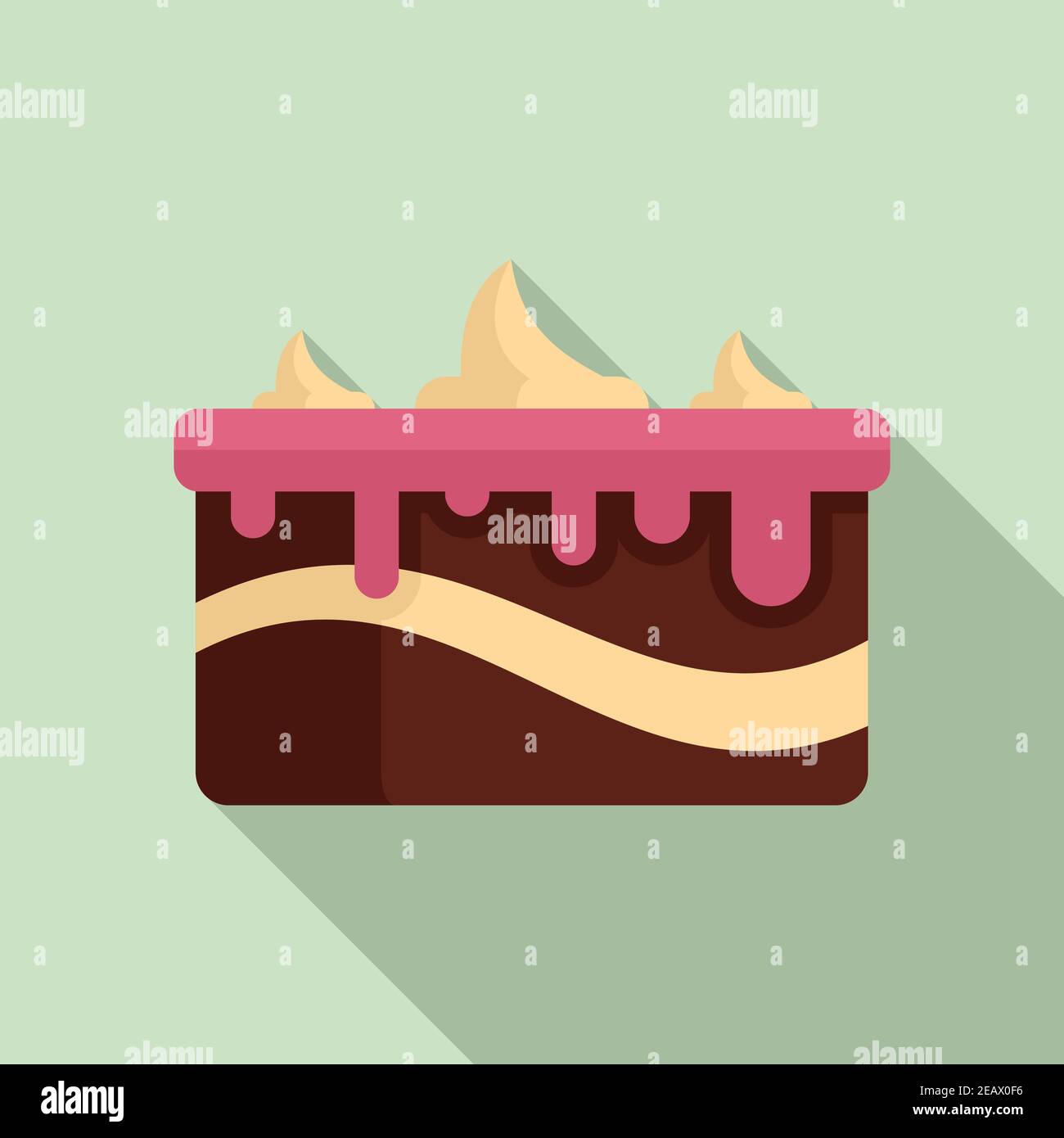 Kid cream cake icon, flat style Stock Vector Image & Art - Alamy
