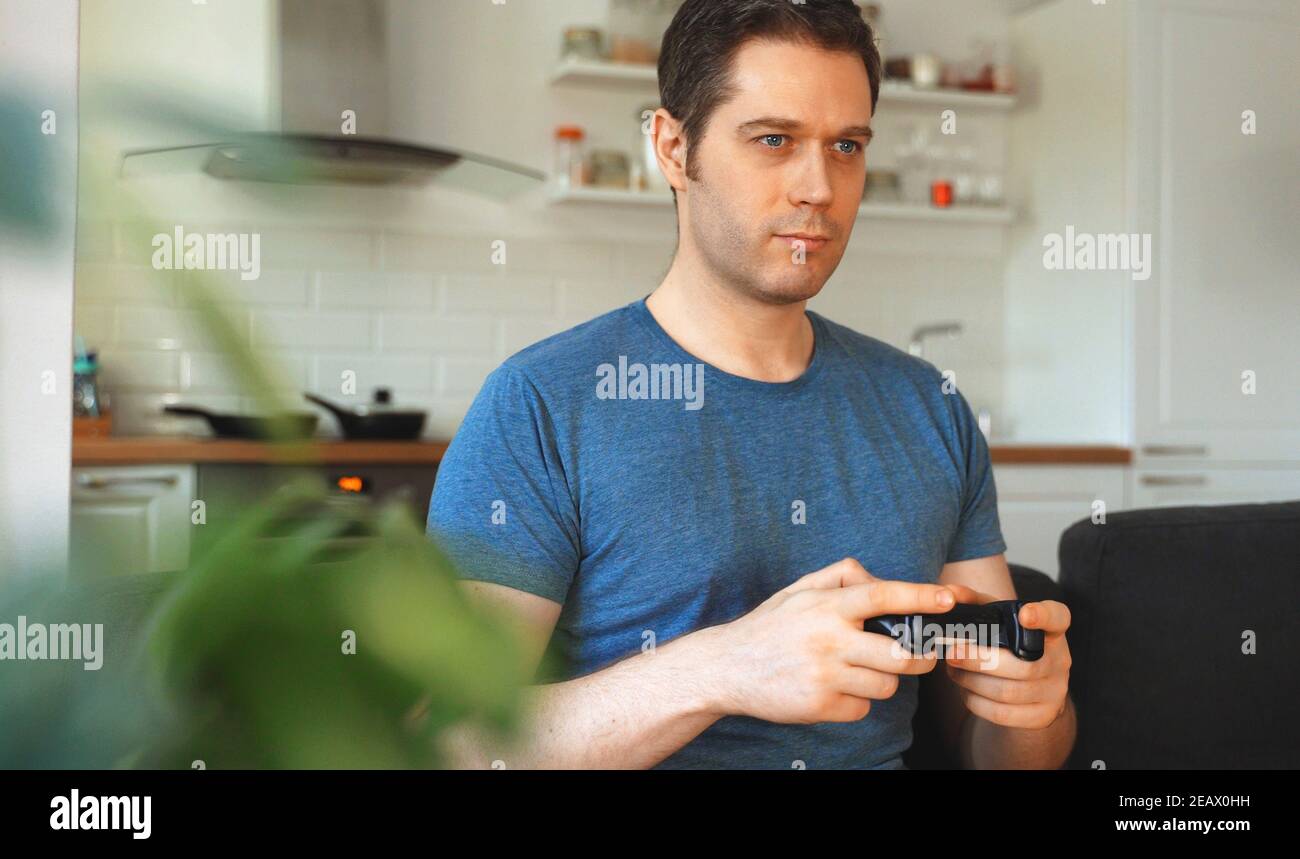Gamer handsome hi-res stock photography and images - Alamy