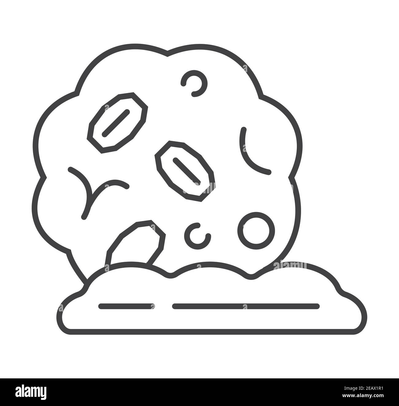 Oatmeal cookies icon vector. Granola candy, cake sign. Oatmeal cereal ...