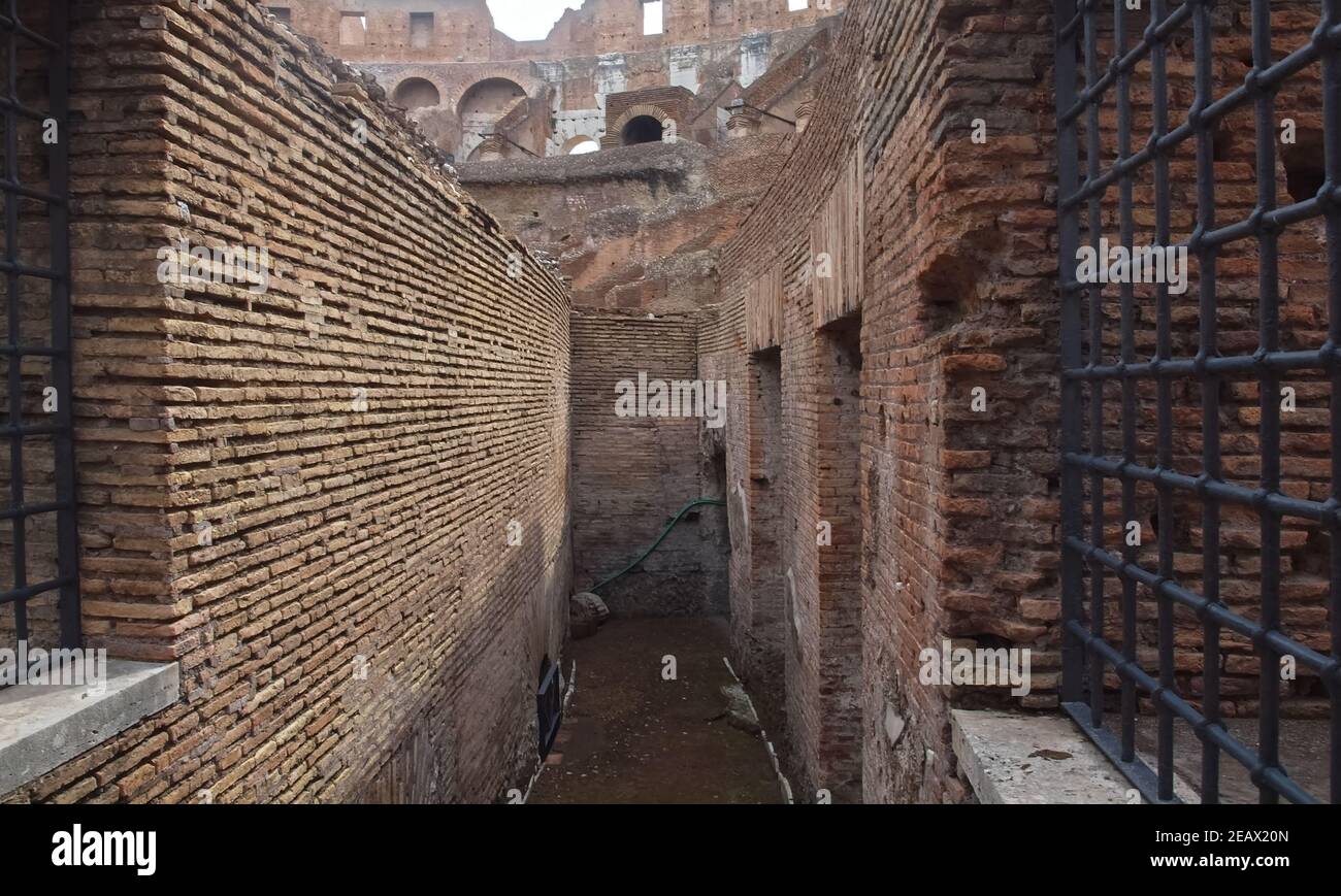Inside te famous amphitheater Colosseum in rome Stock Photo - Alamy