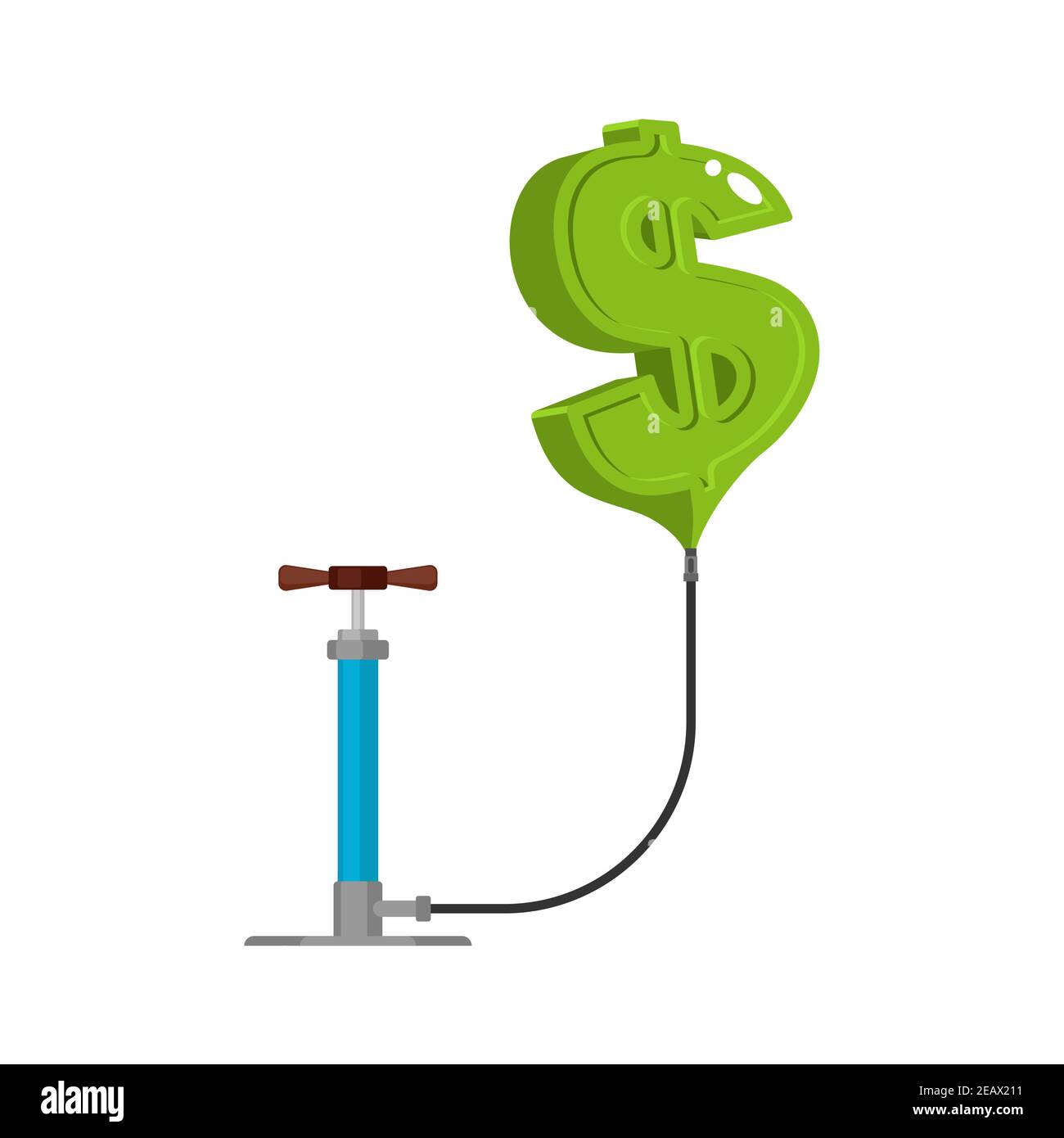 Inflate inflation money economy Stock Vector Images - Alamy