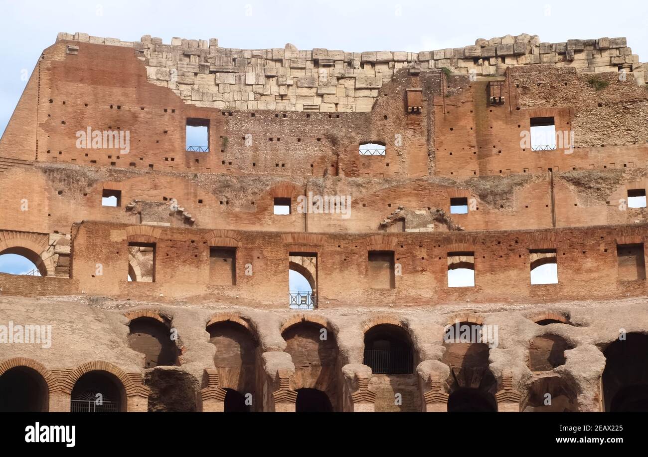 Inside te famous amphitheater Colosseum in rome Stock Photo - Alamy