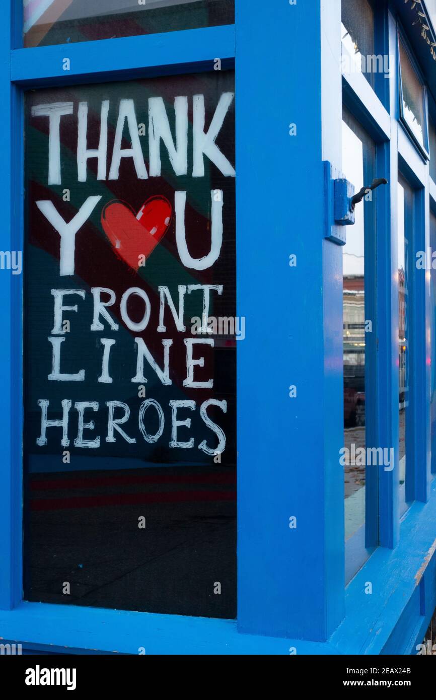 Thank you front line heroes sign hi-res stock photography and images ...