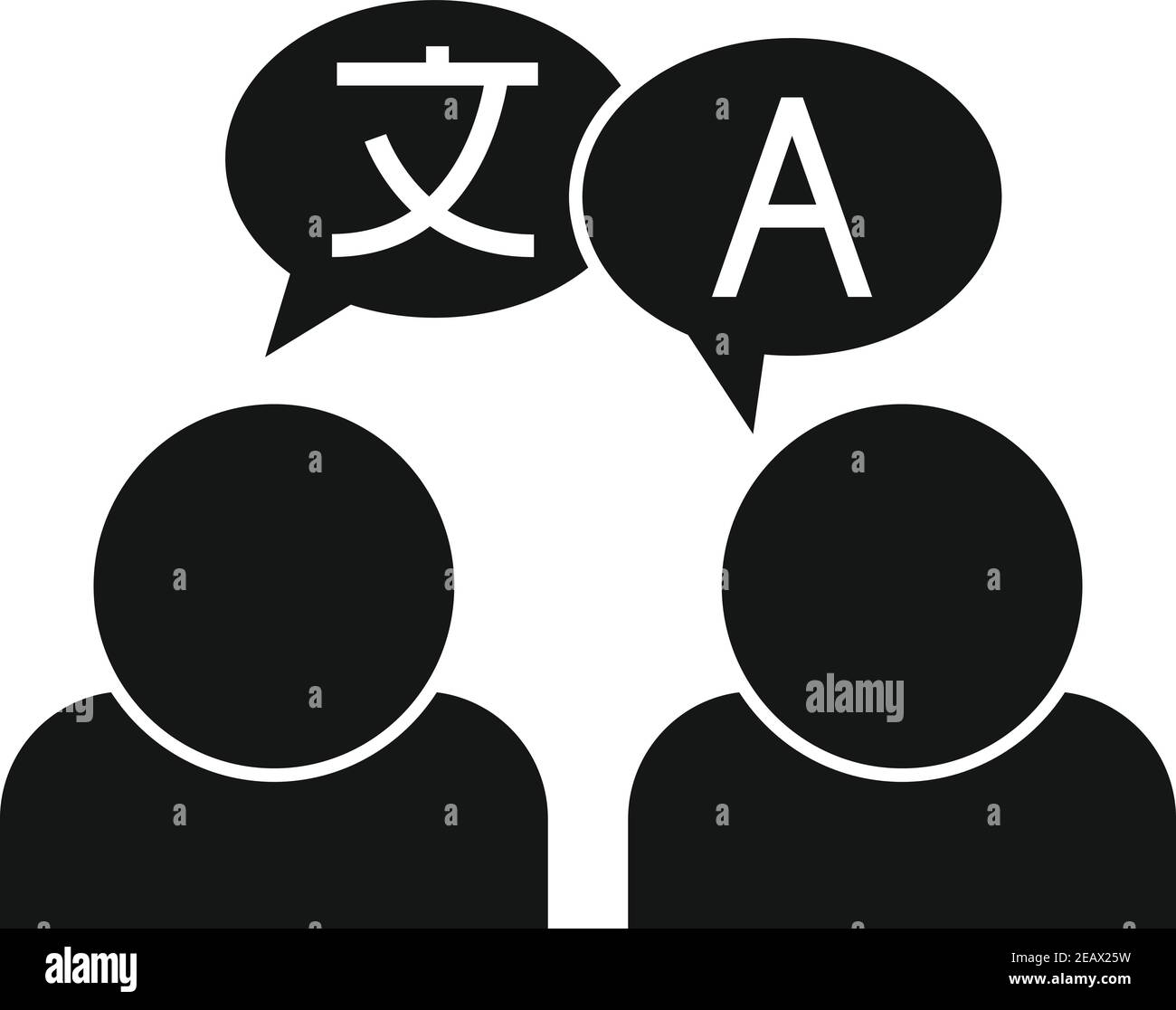 Translator interpreter icon cartoon style hi-res stock photography and ...