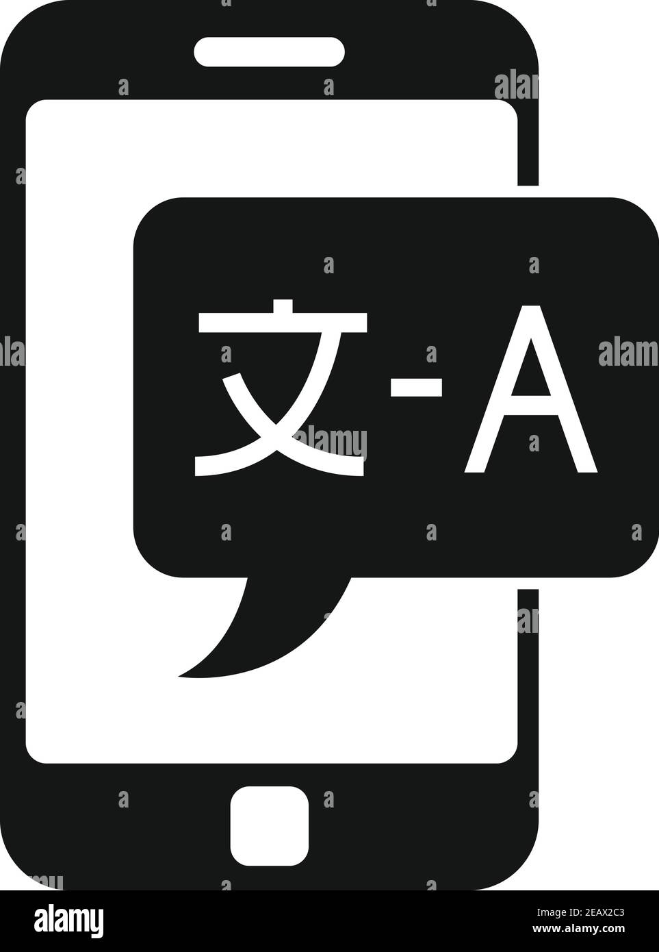 Smartphone live translation icon, simple style Stock Vector Image & Art ...