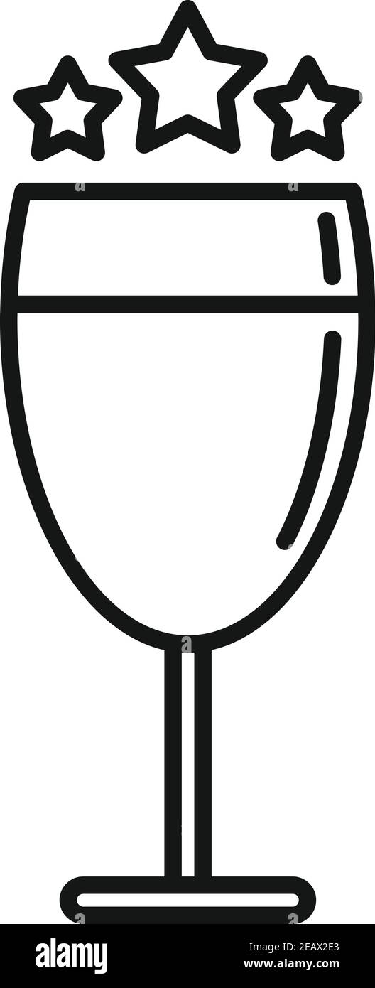 Best wine glass icon, outline style Stock Vector Image & Art - Alamy