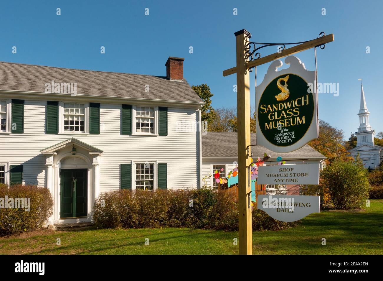 Sandwich Glass Museum in Sandwich Cape Cod Massachusetts Stock Photo ...