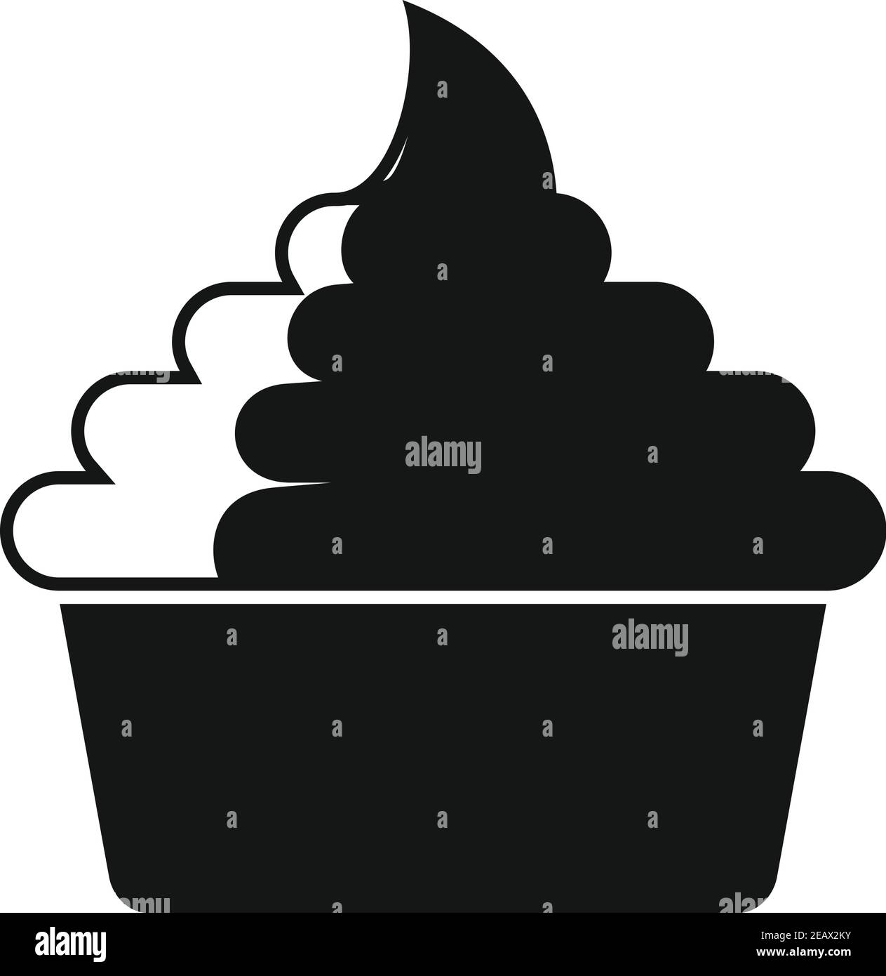 Cupcake on black paper Black and White Stock Photos & Images - Alamy