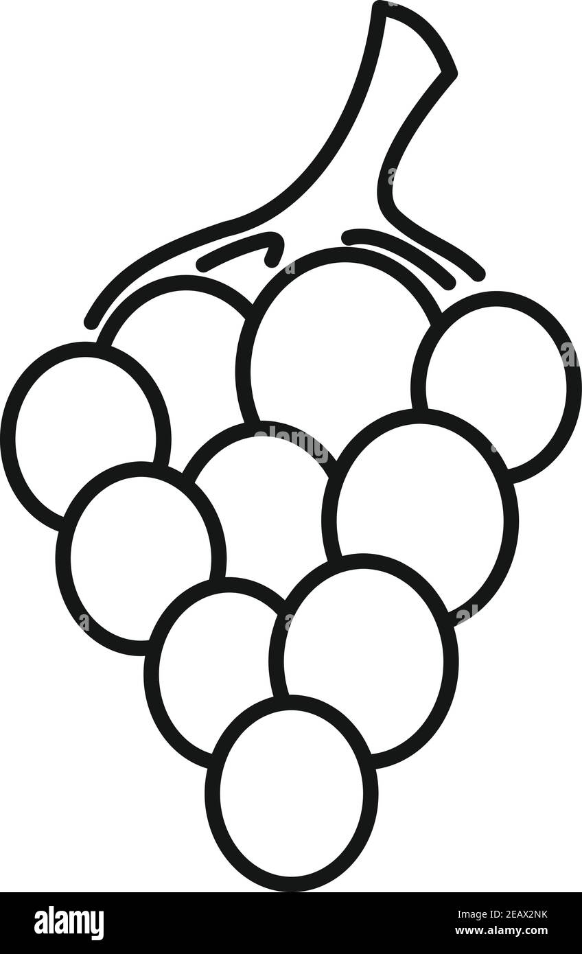 Fresh grapes icon, outline style Stock Vector Image & Art - Alamy