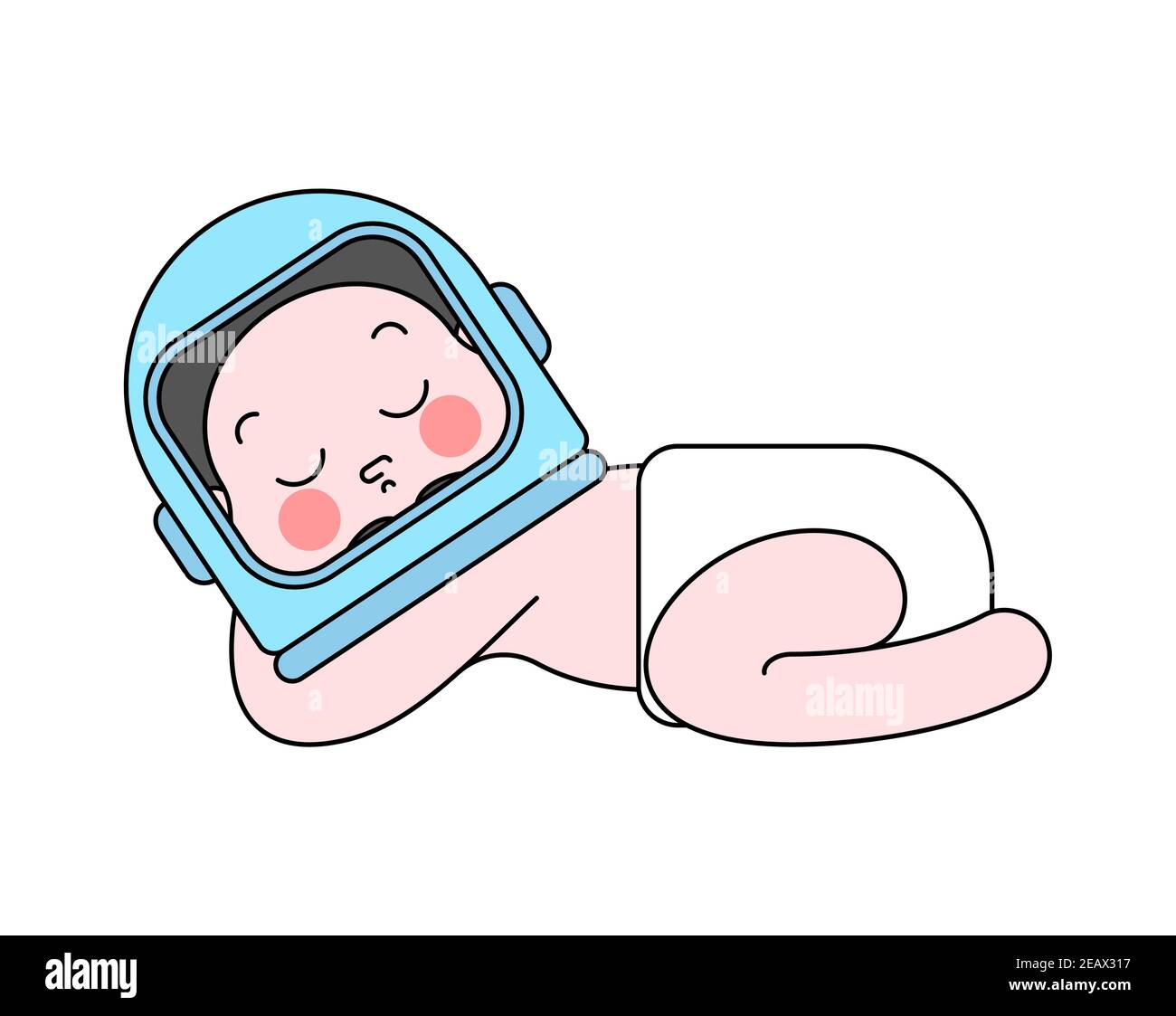 Baby Astronaut Cartoon
