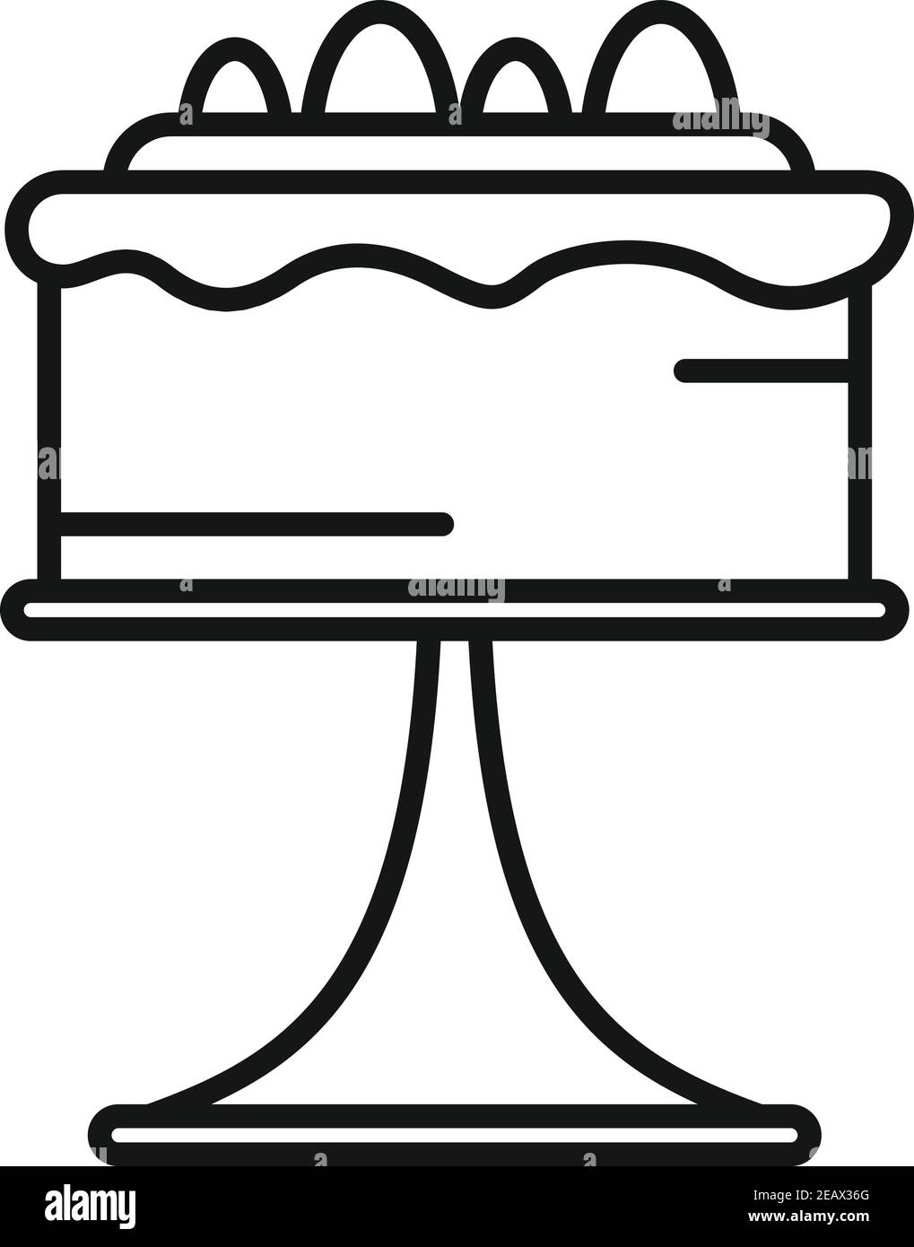 Three tier wedding cake Stock Vector Images - Alamy