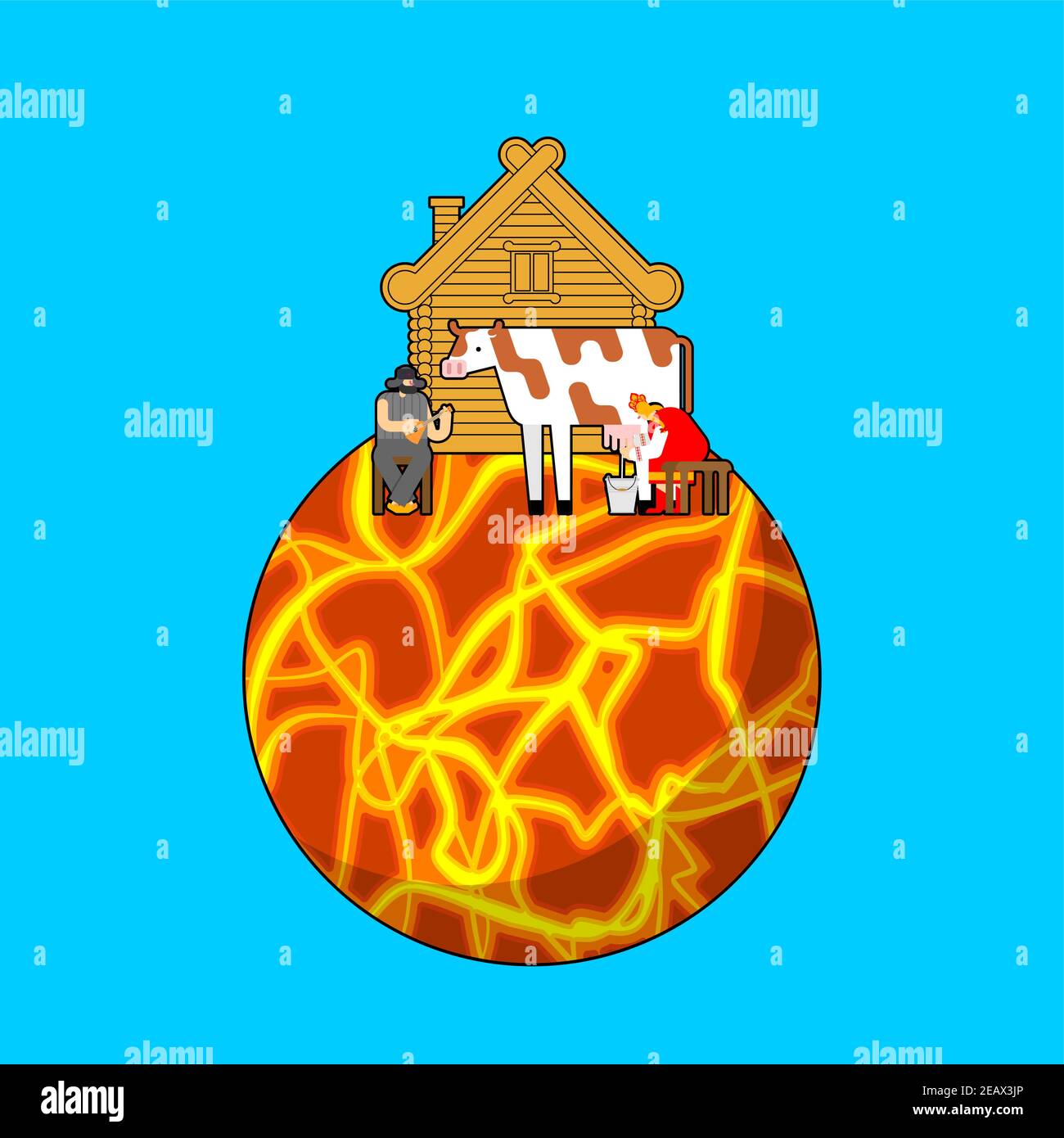 Russian rural woman Stock Vector Images - Alamy