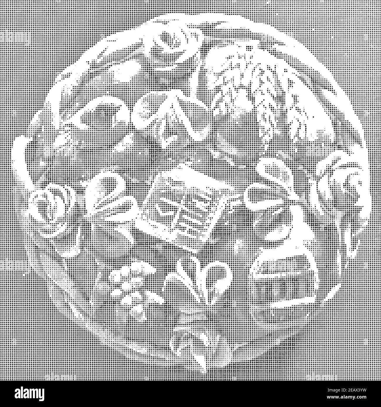 Homemade decorated Serbian slava bread. Illustration Stock Photo - Alamy