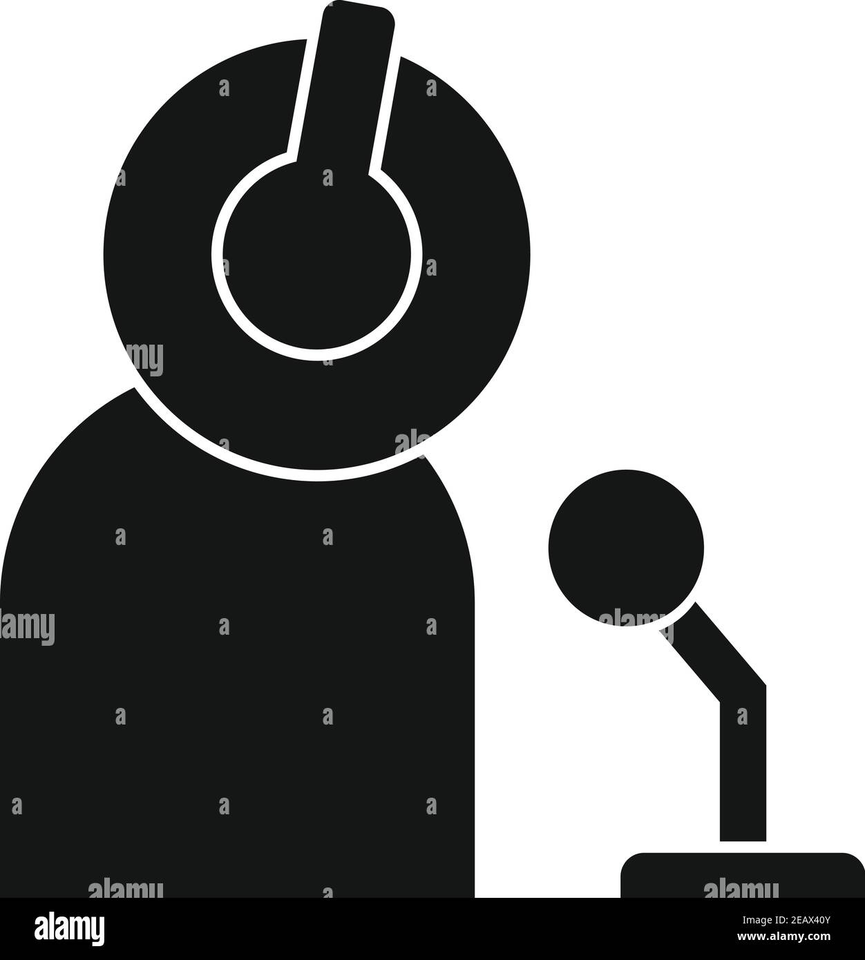 Announcer studio speaker icon, simple style Stock Vector Image & Art ...