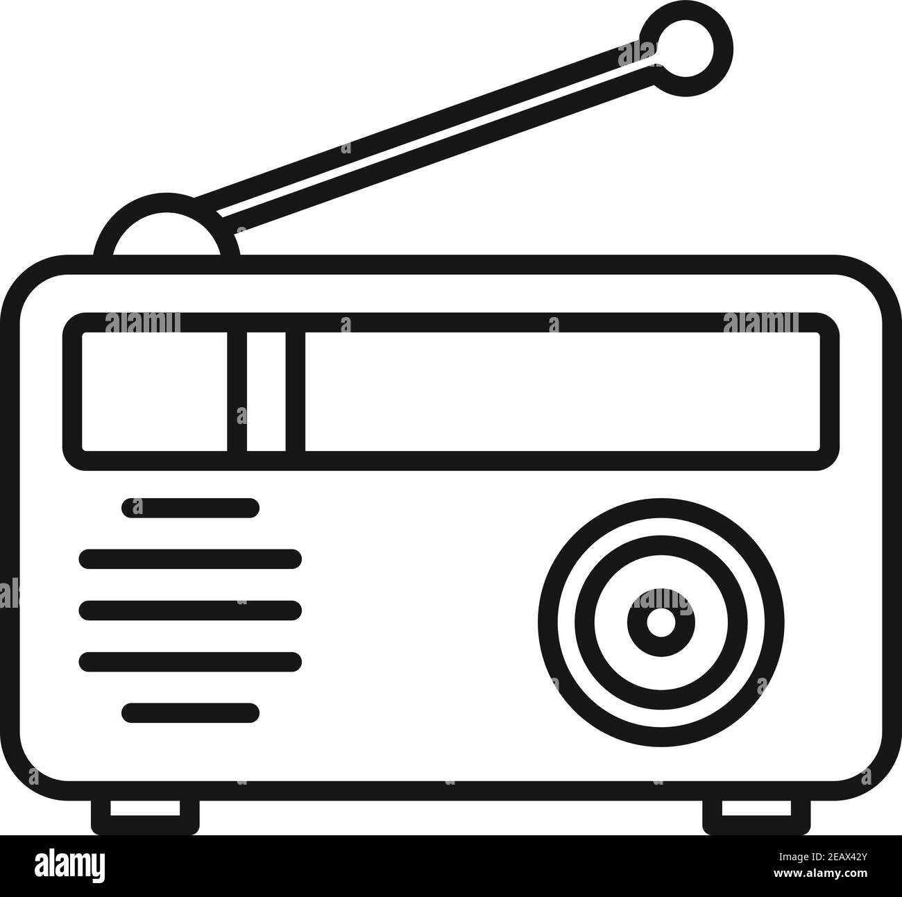Radio icon, outline style Stock Vector Image & Art - Alamy