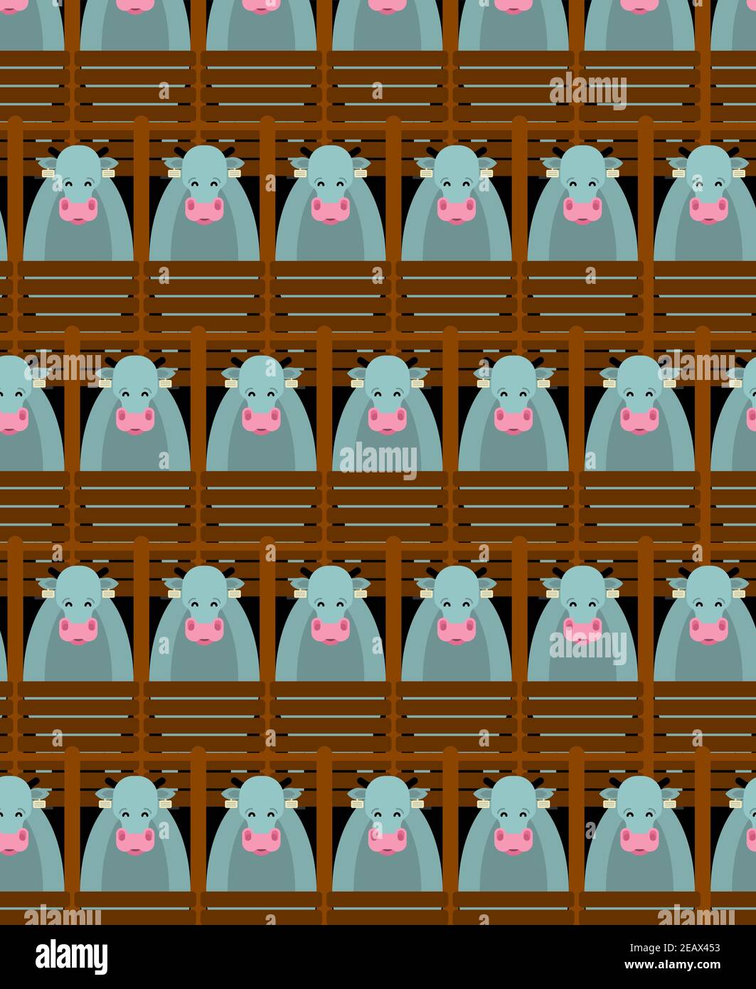 Cows feed on grass Stock Vector Images - Alamy